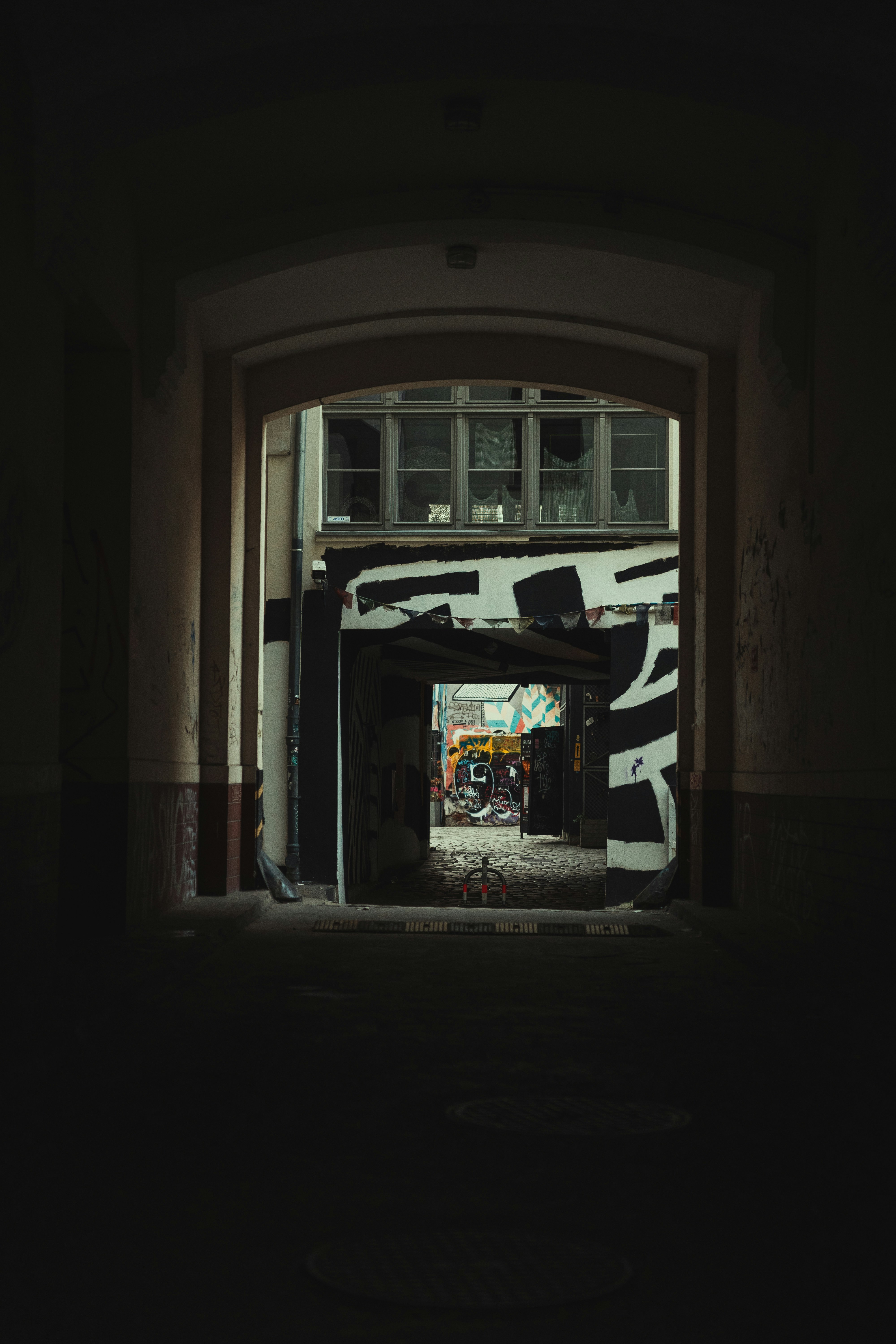 a doorway with a window