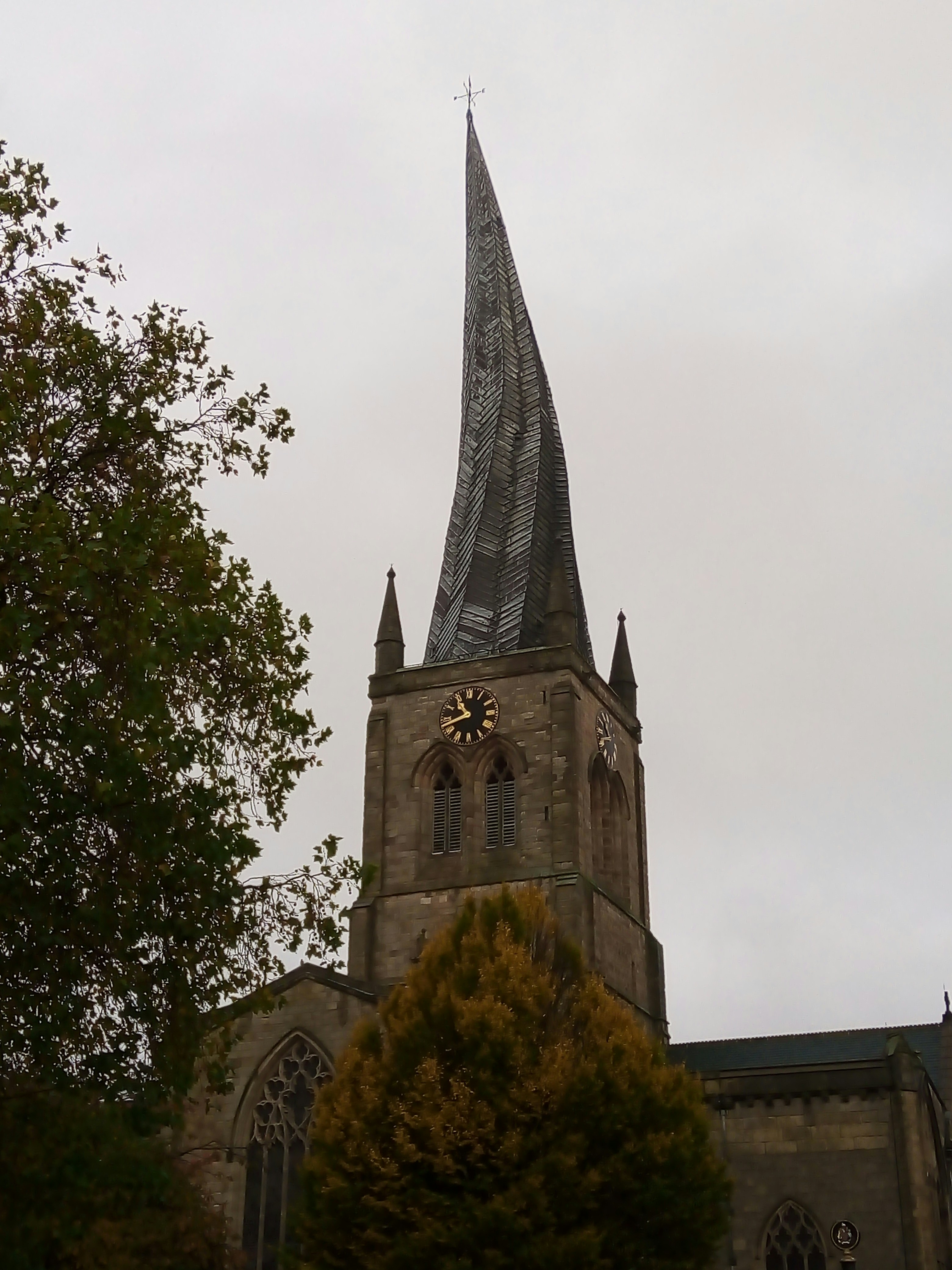 A clock on Church of St Mary and All Saints, Chesterfield photo – Free ...