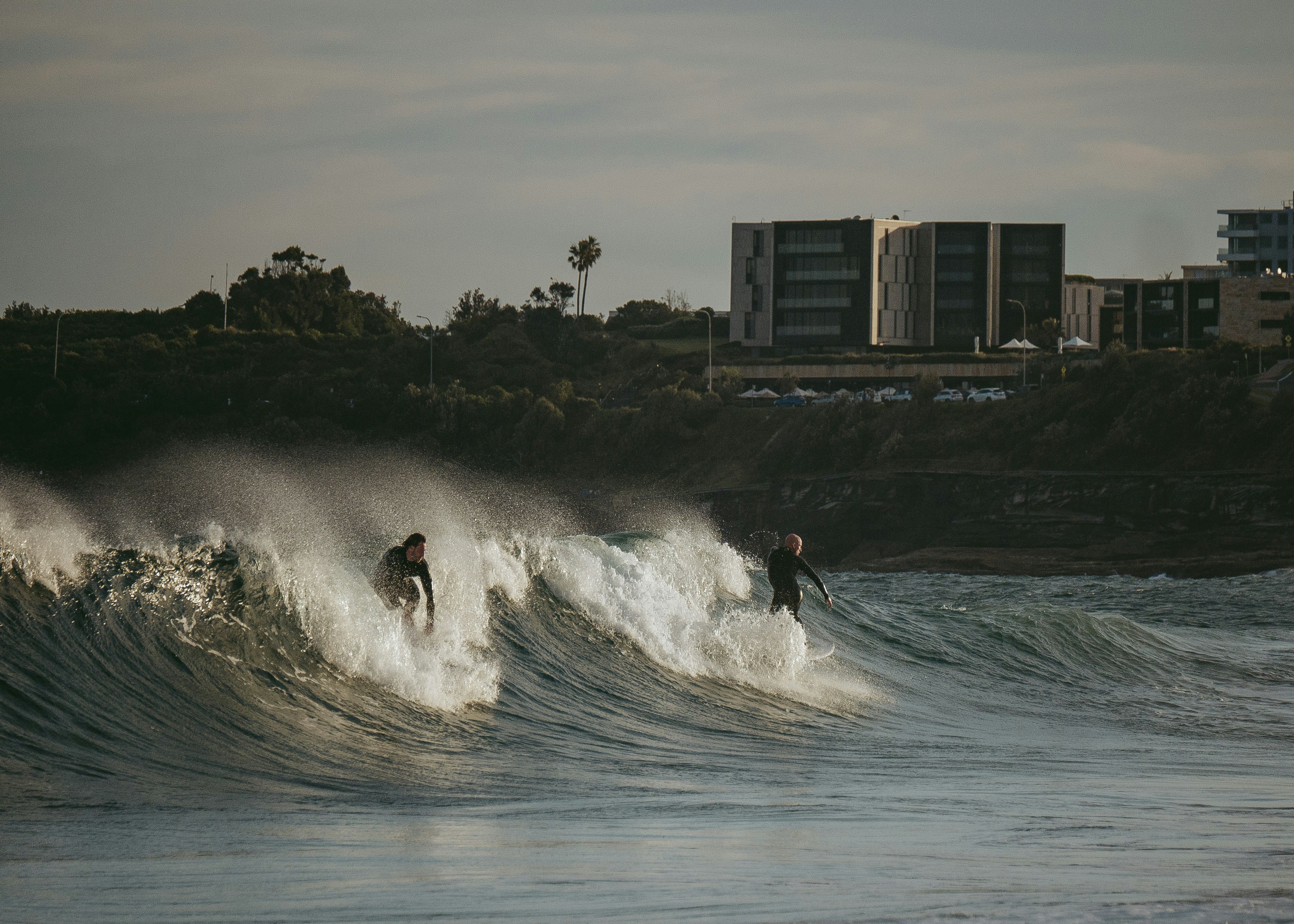 A couple of people surfing on a wave photo – Free Summer Image on Unsplash