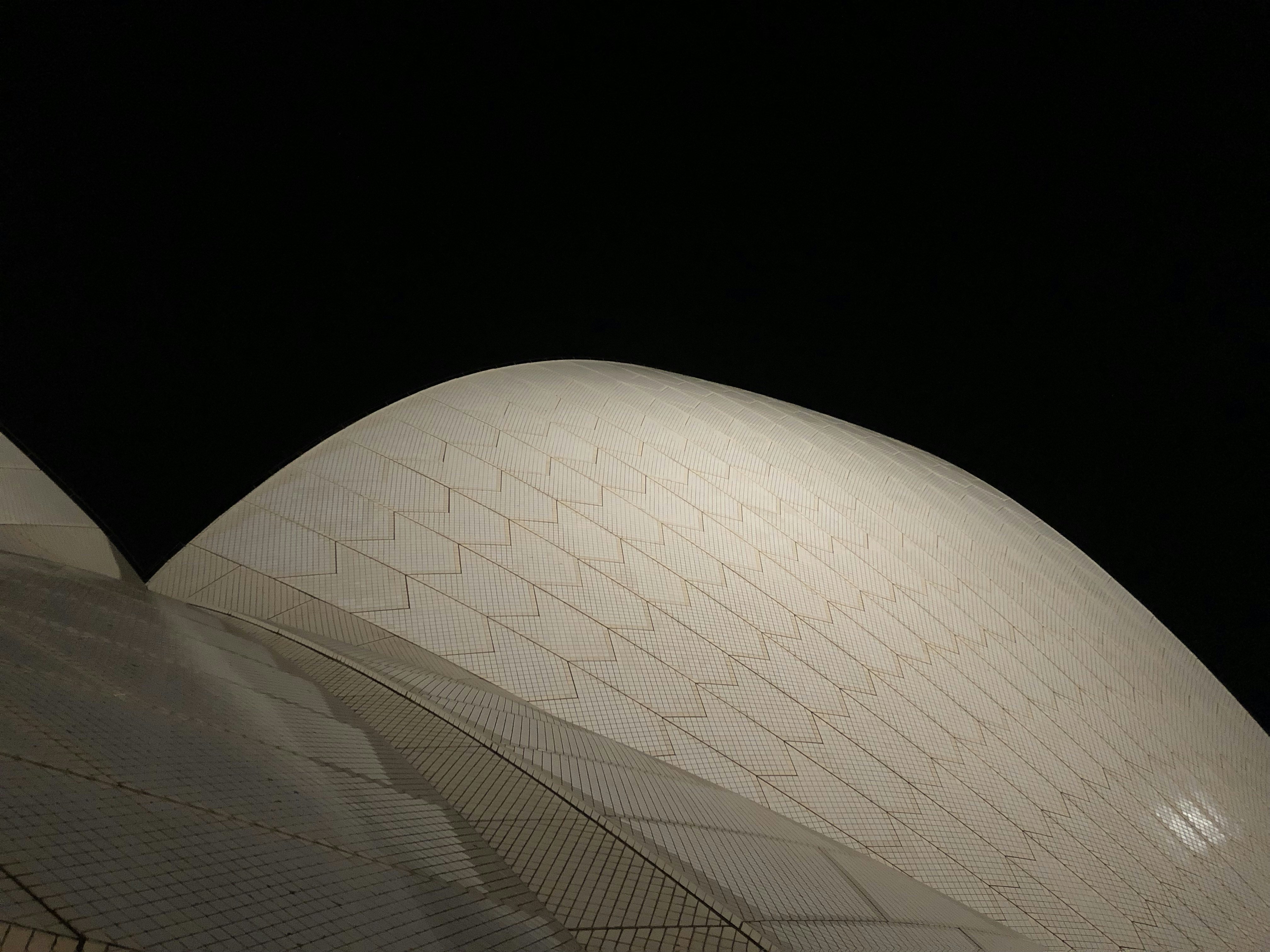 A pyramid with a dark background photo – Free Sydney opera house Image ...