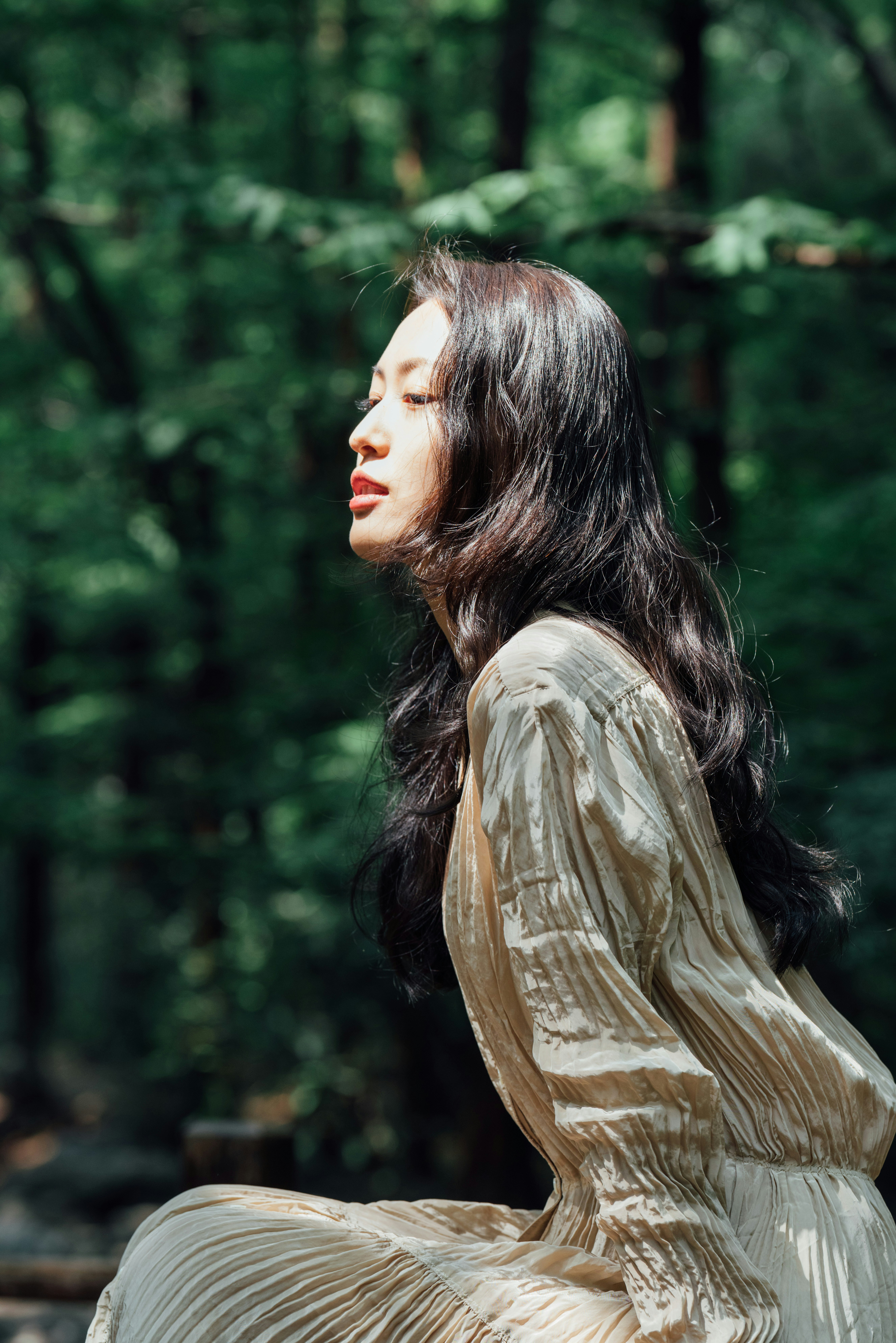 Sunlit Contour: A Portrait in Verdant Silence