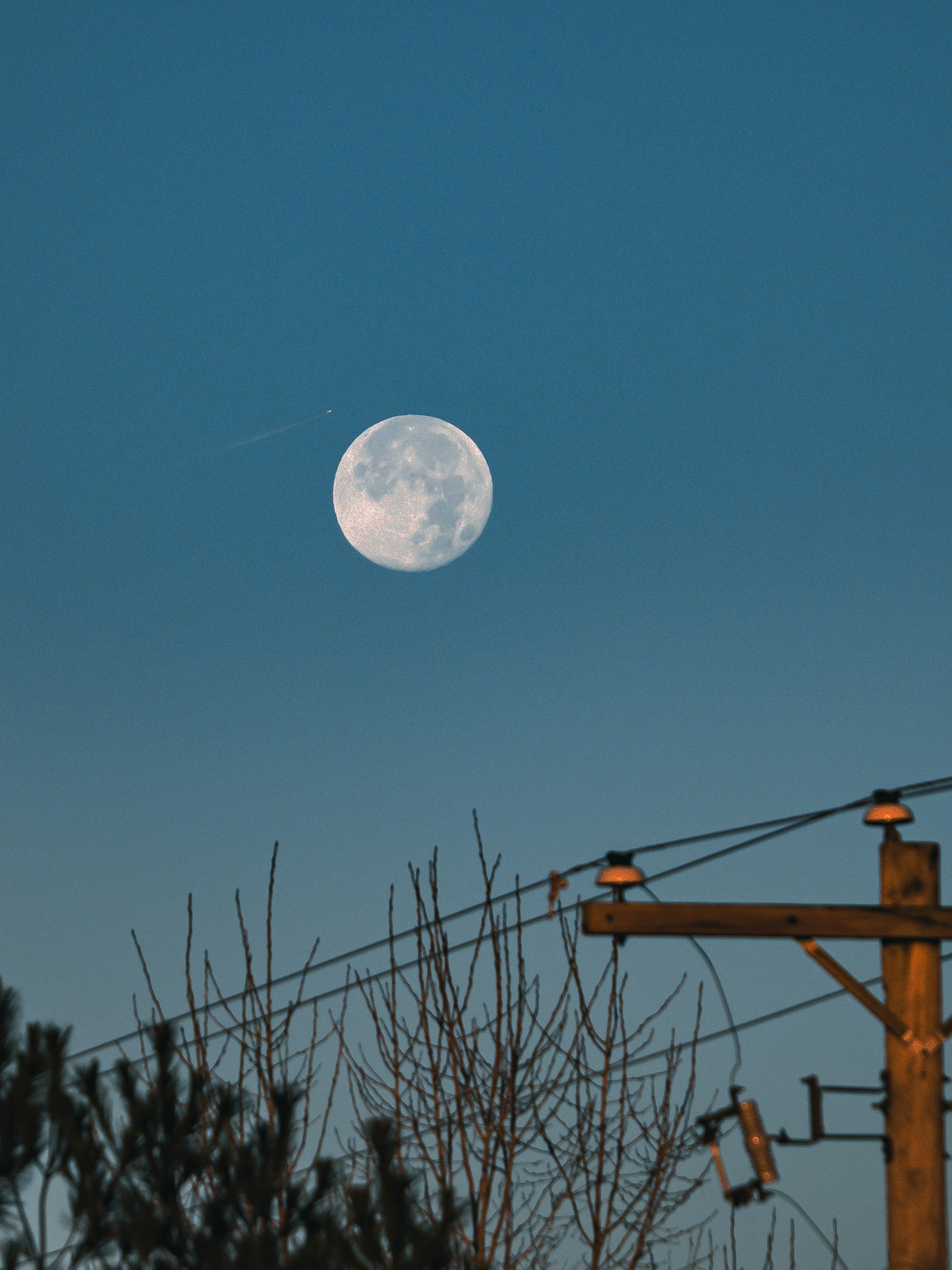 a moon in the sky