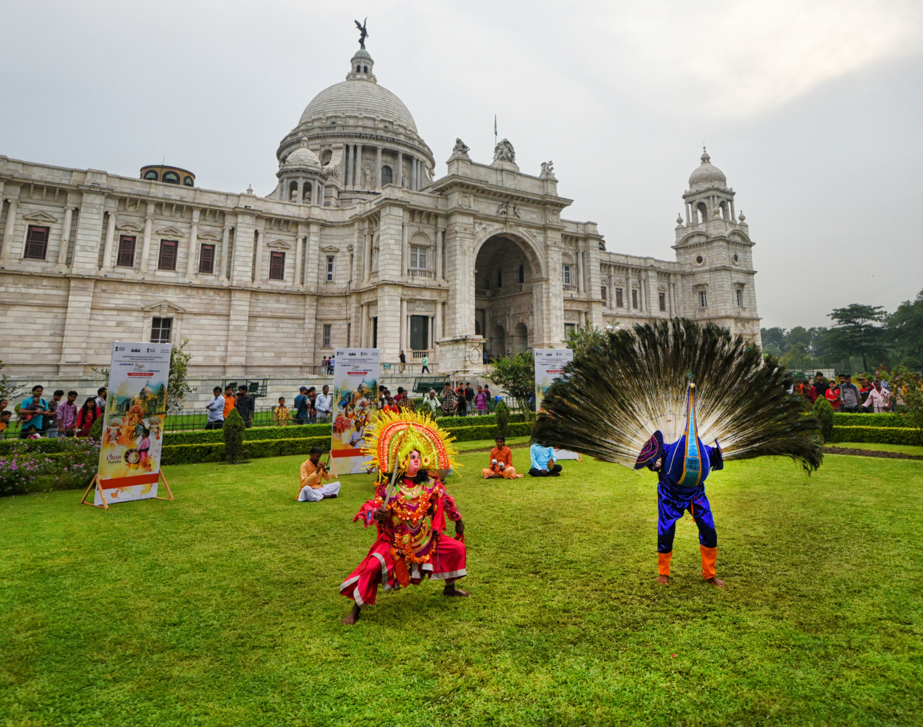 Dance of Color and Stone Before the Victoria Memorial