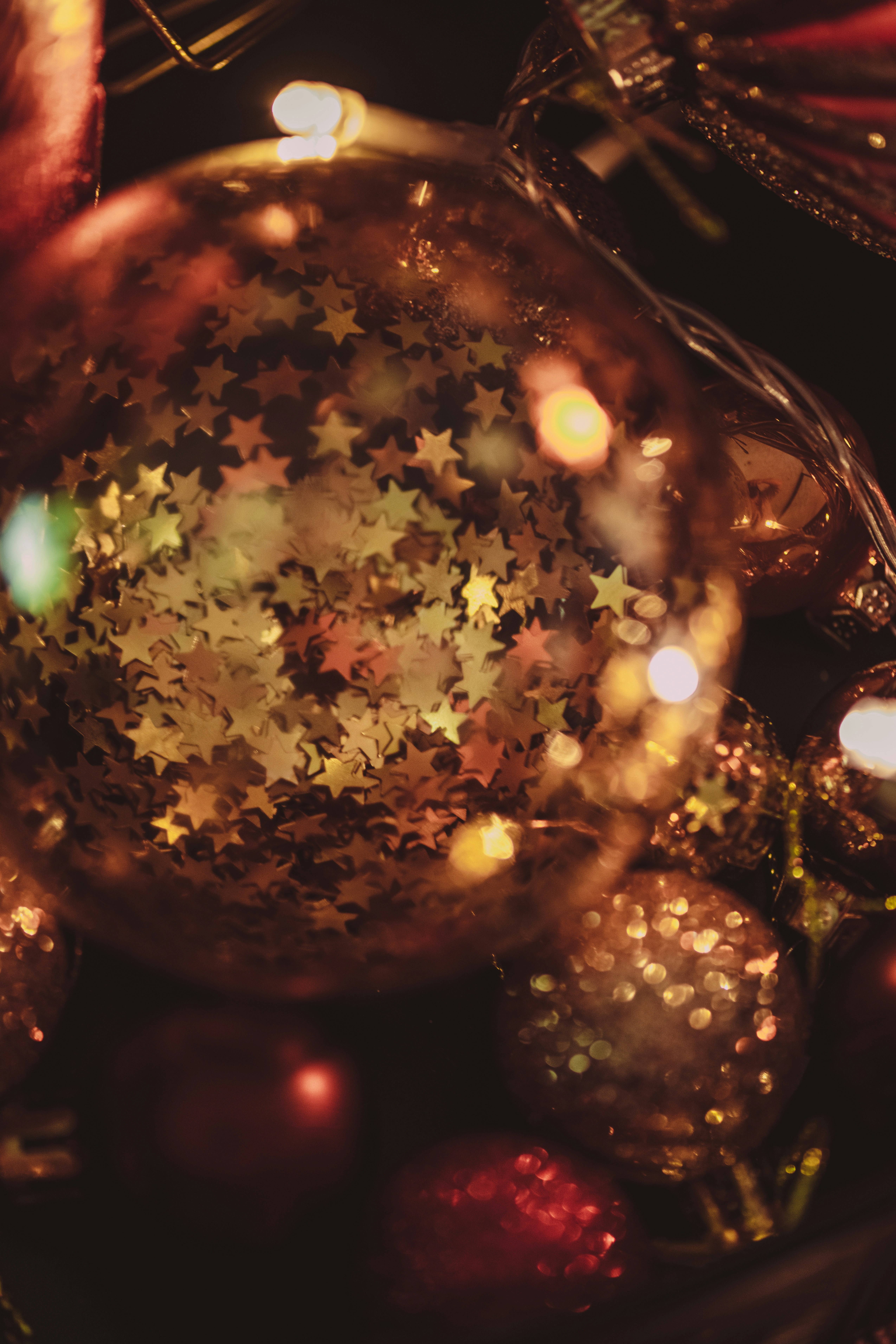a close up of a christmas tree