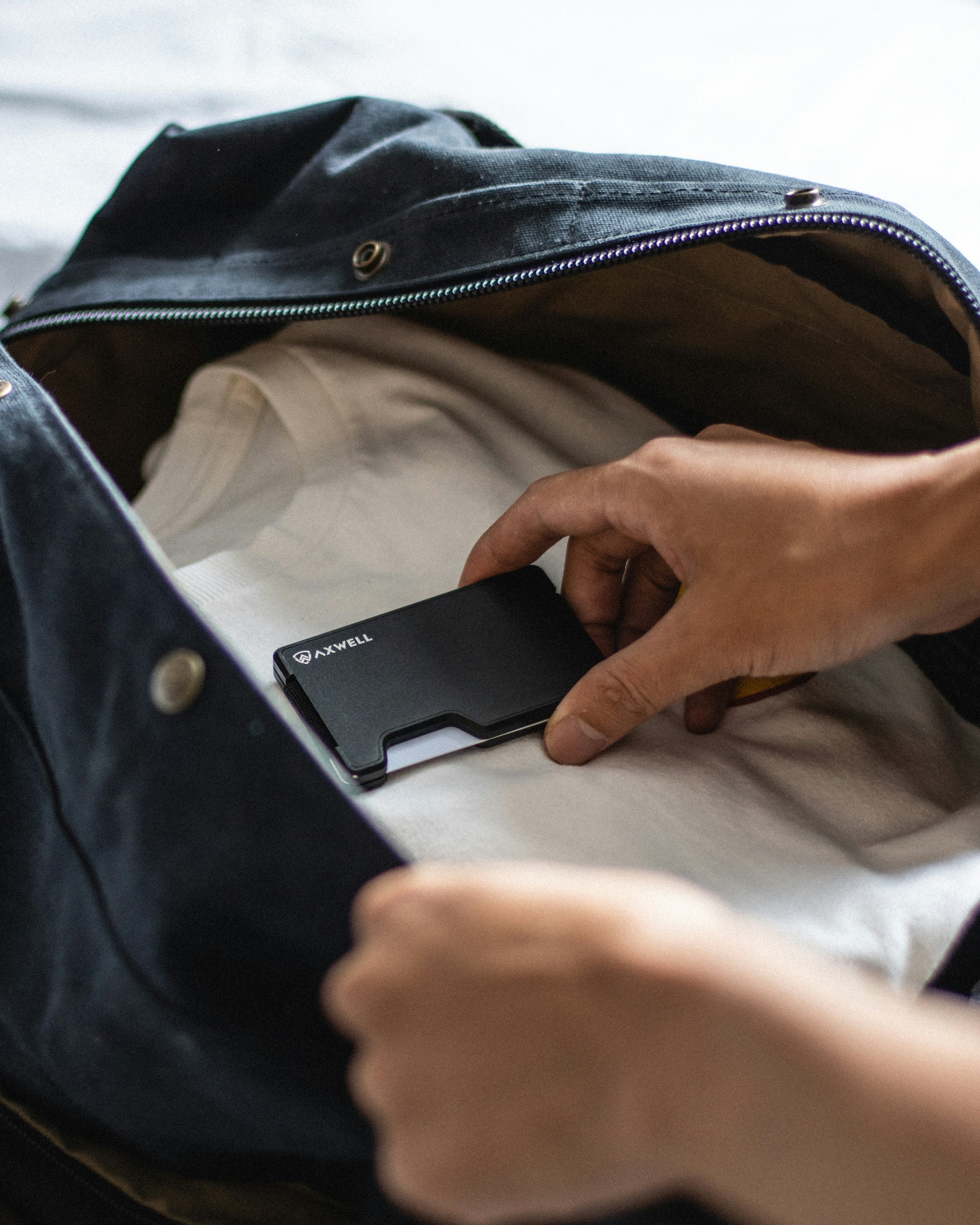 Pocket Lens: A Close‑up of an AVIXEL Card Refined in a Bag