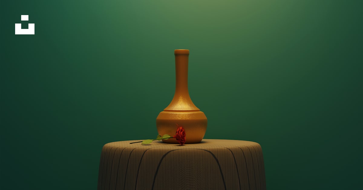 테이블 위의 꽃병 사진 Unsplash의 무료 3d 이미지