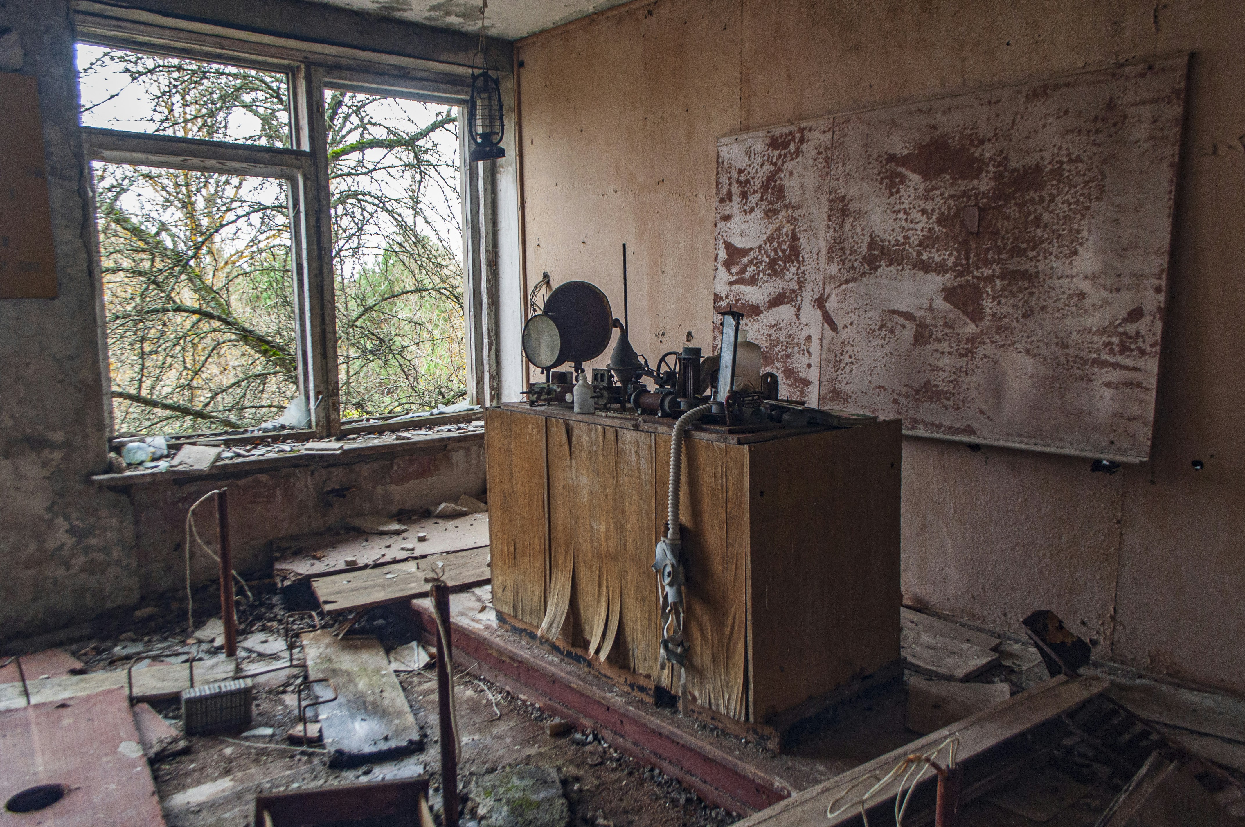 An old kitchen with a broken window photo – Free Chernobyl zone Image ...