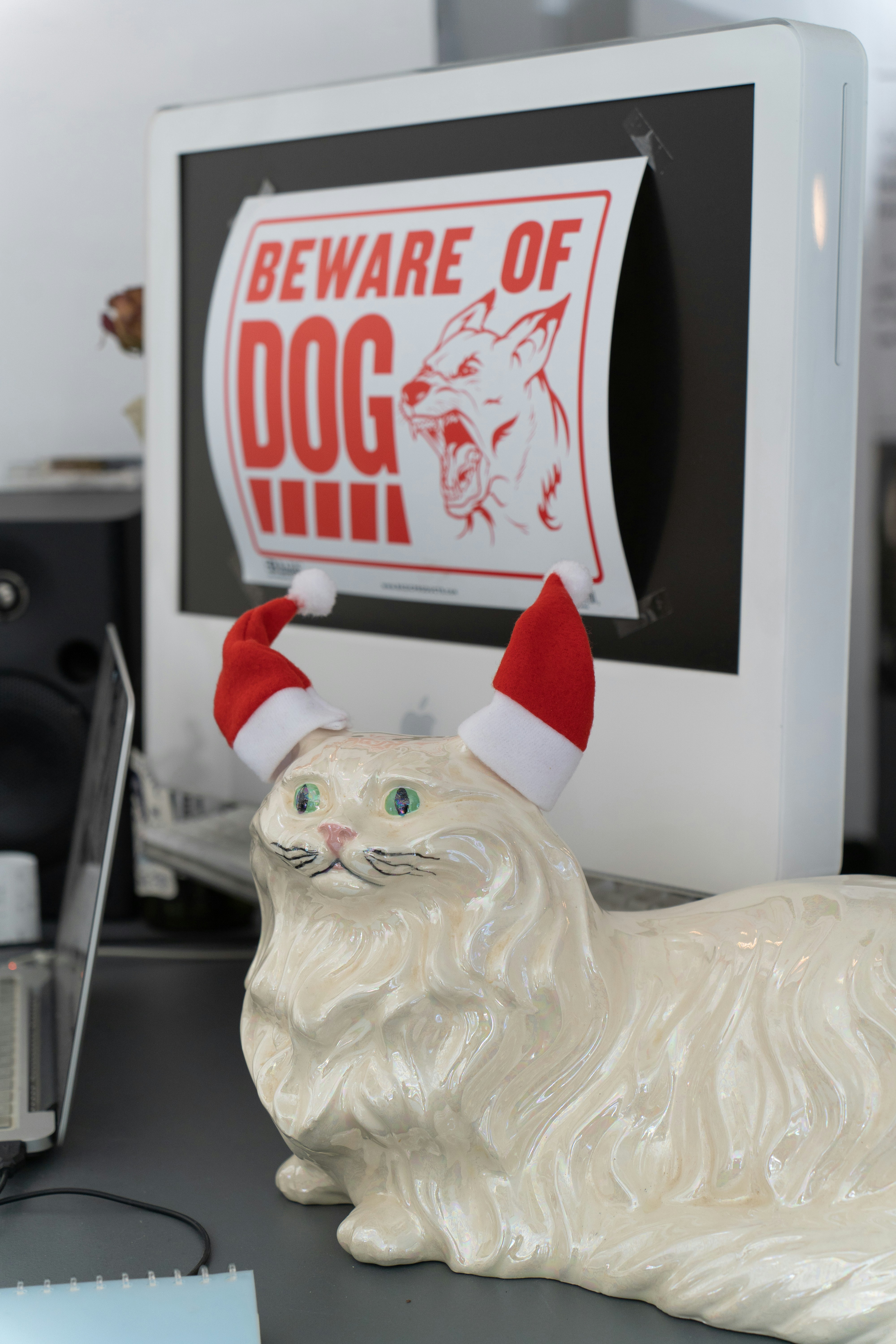 Beware of Dog: A Whimsical Desk Top Scene