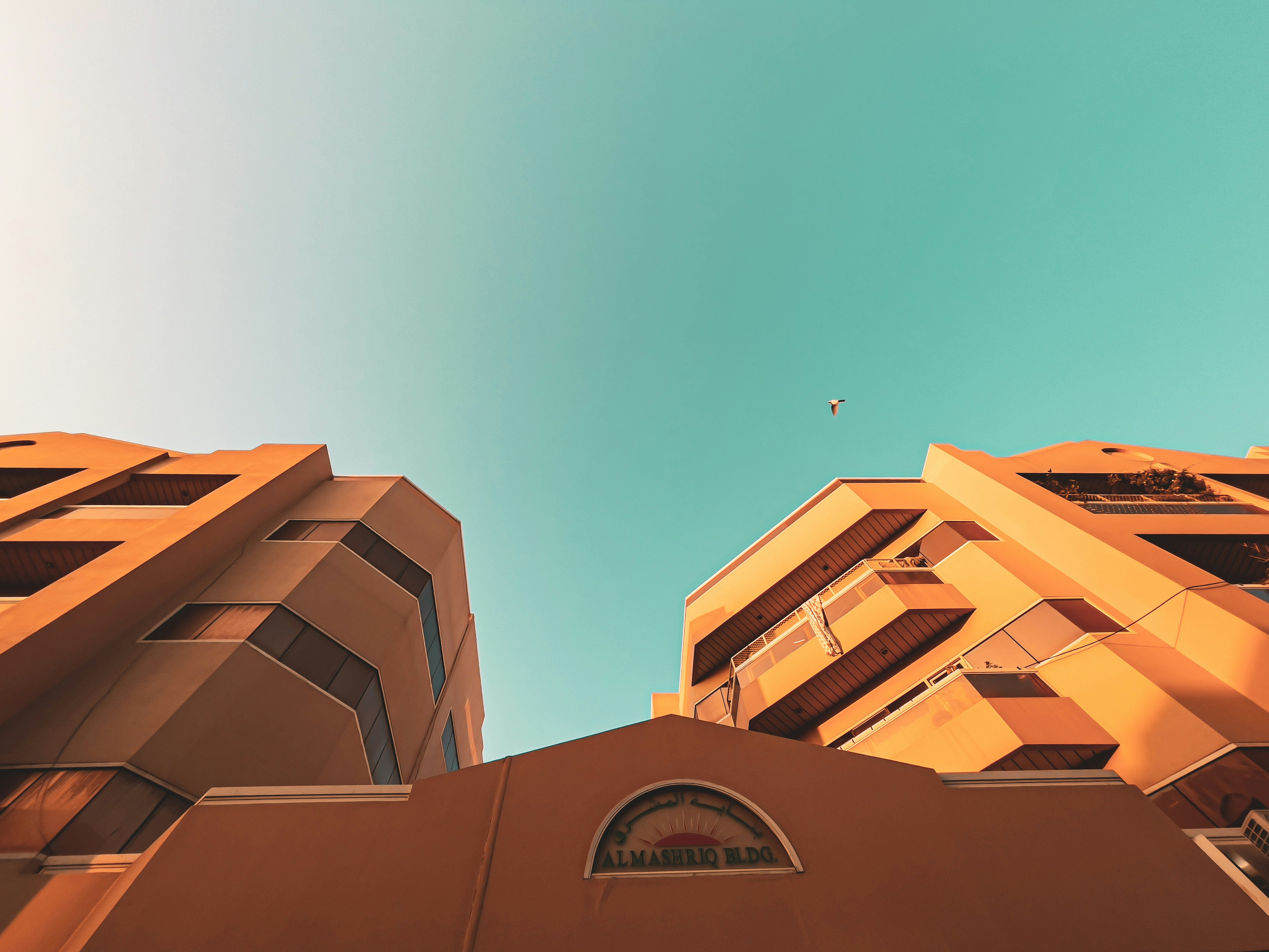 Golden Facades Beneath a Turquoise Sky