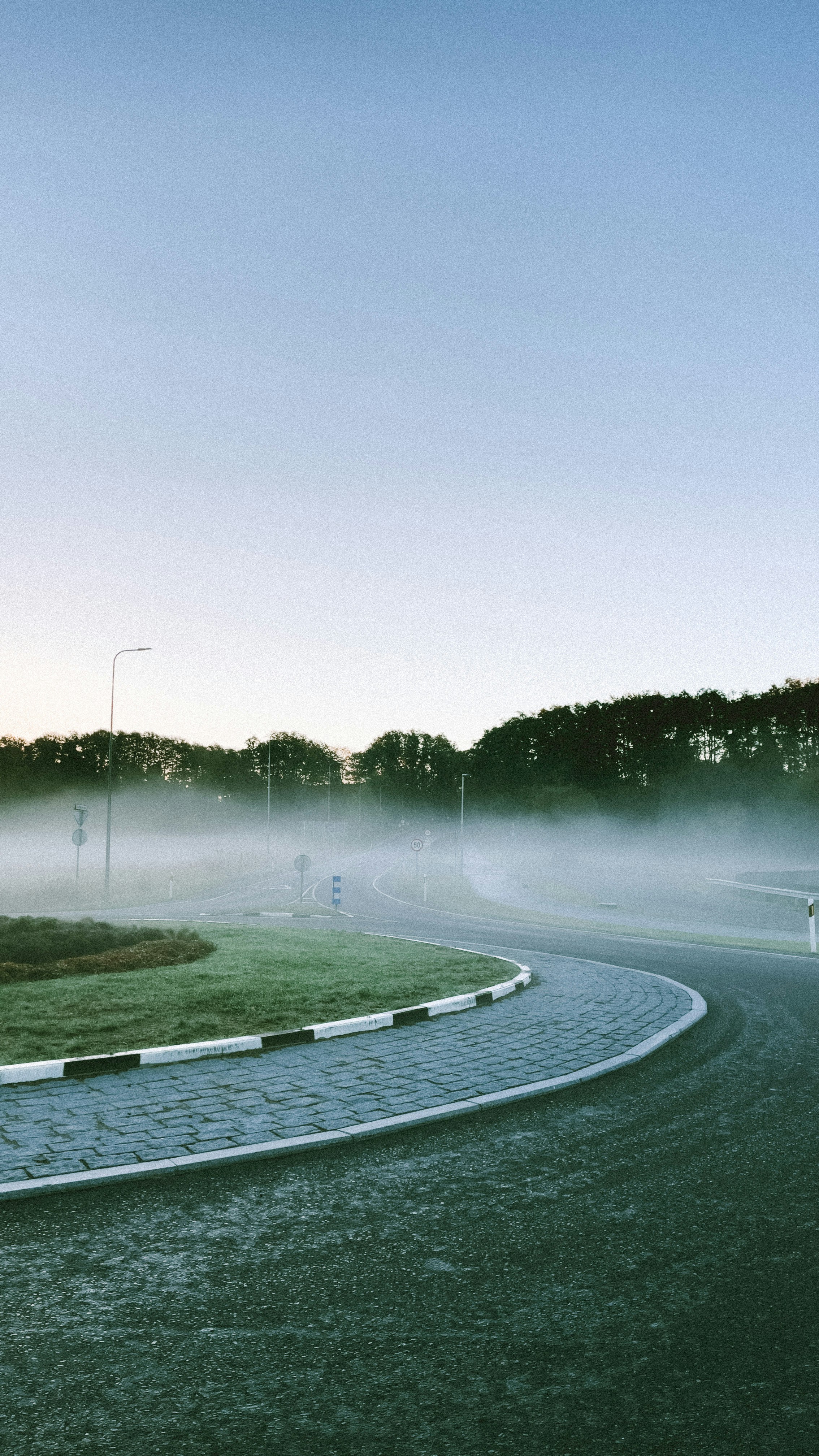 a road with water on the side
