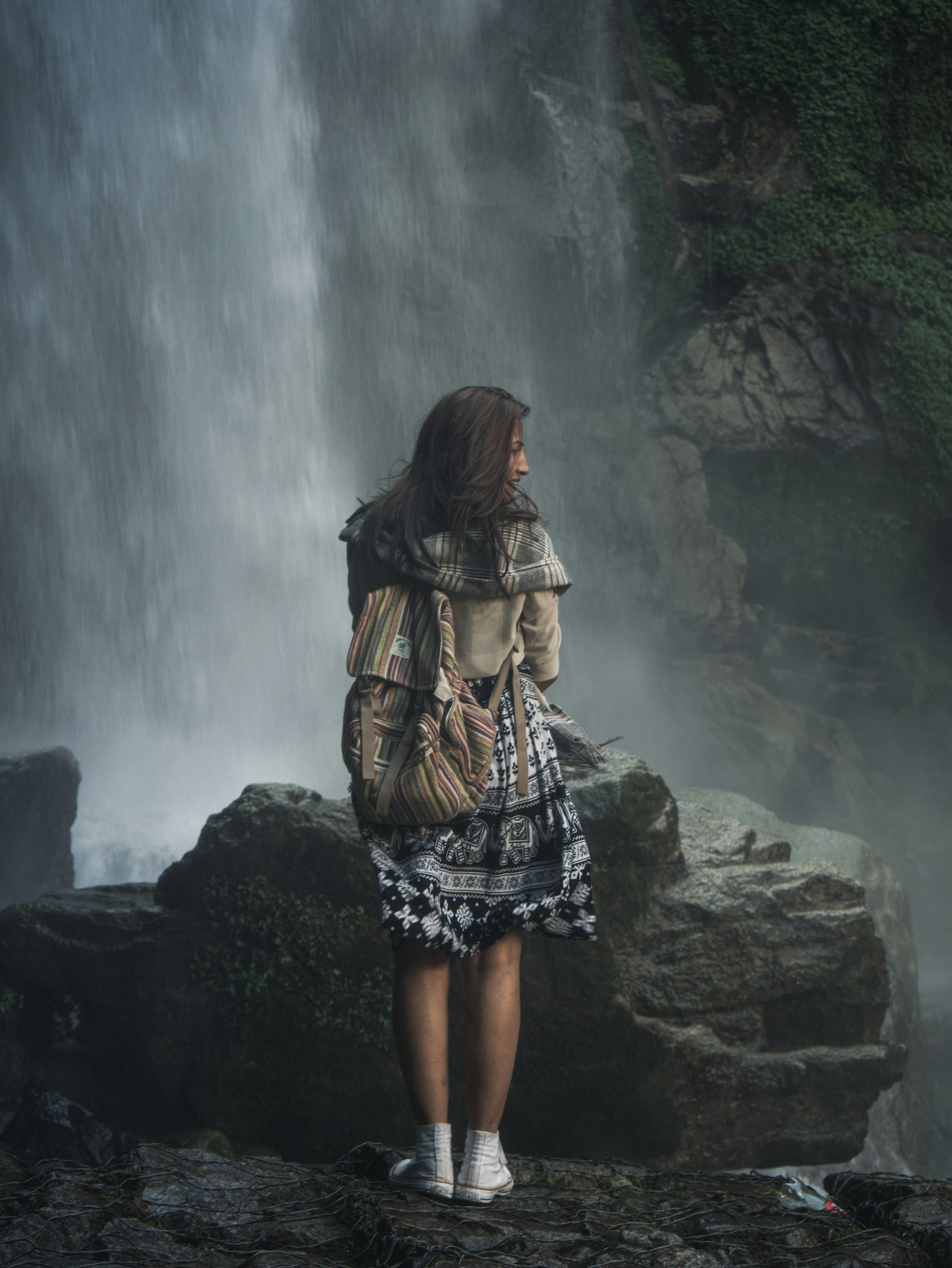 Glimpsed Against the Cascade: A Quiet Portrait at the Falls