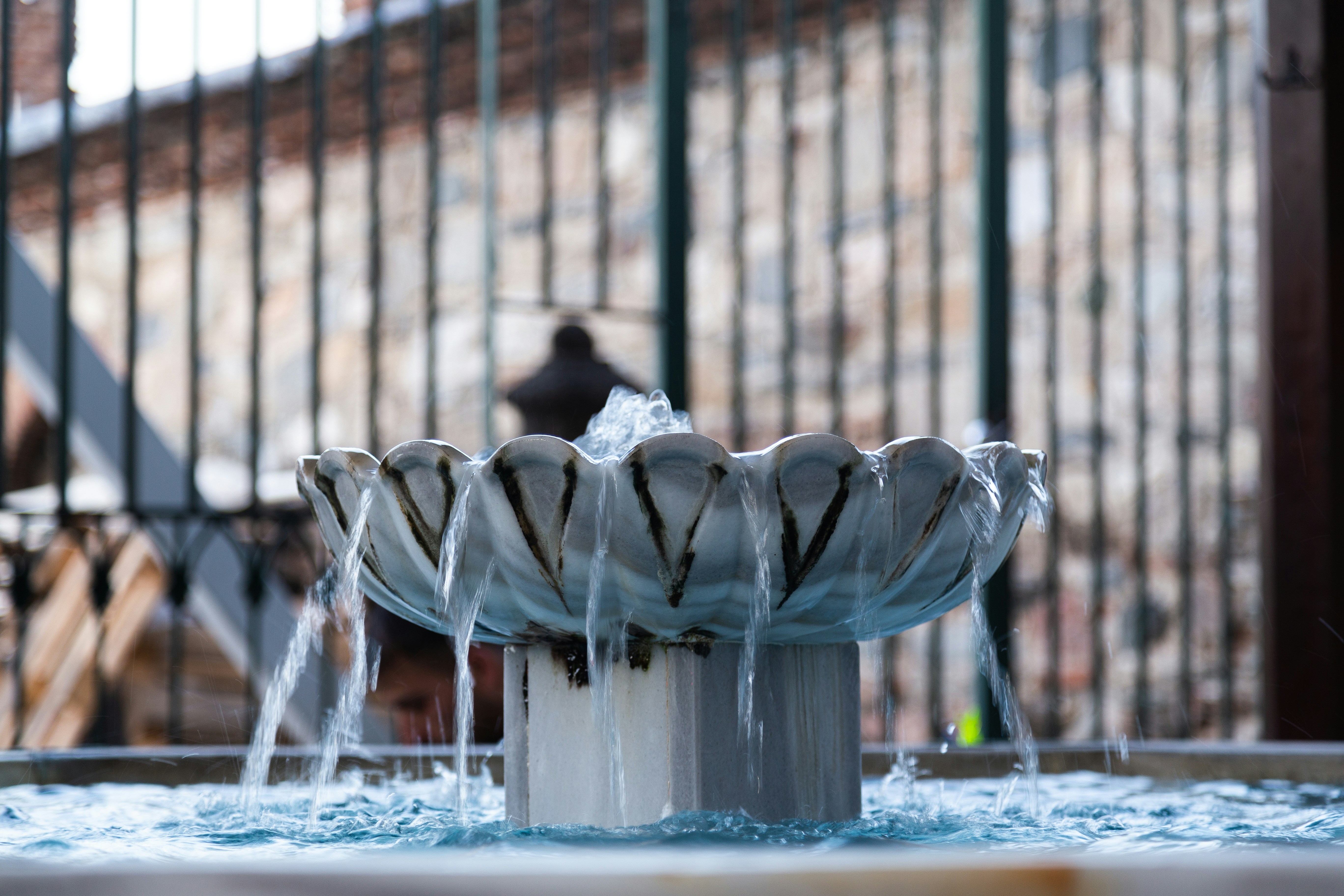 A fountain for wudu in a mosque in Bursa, Turkey