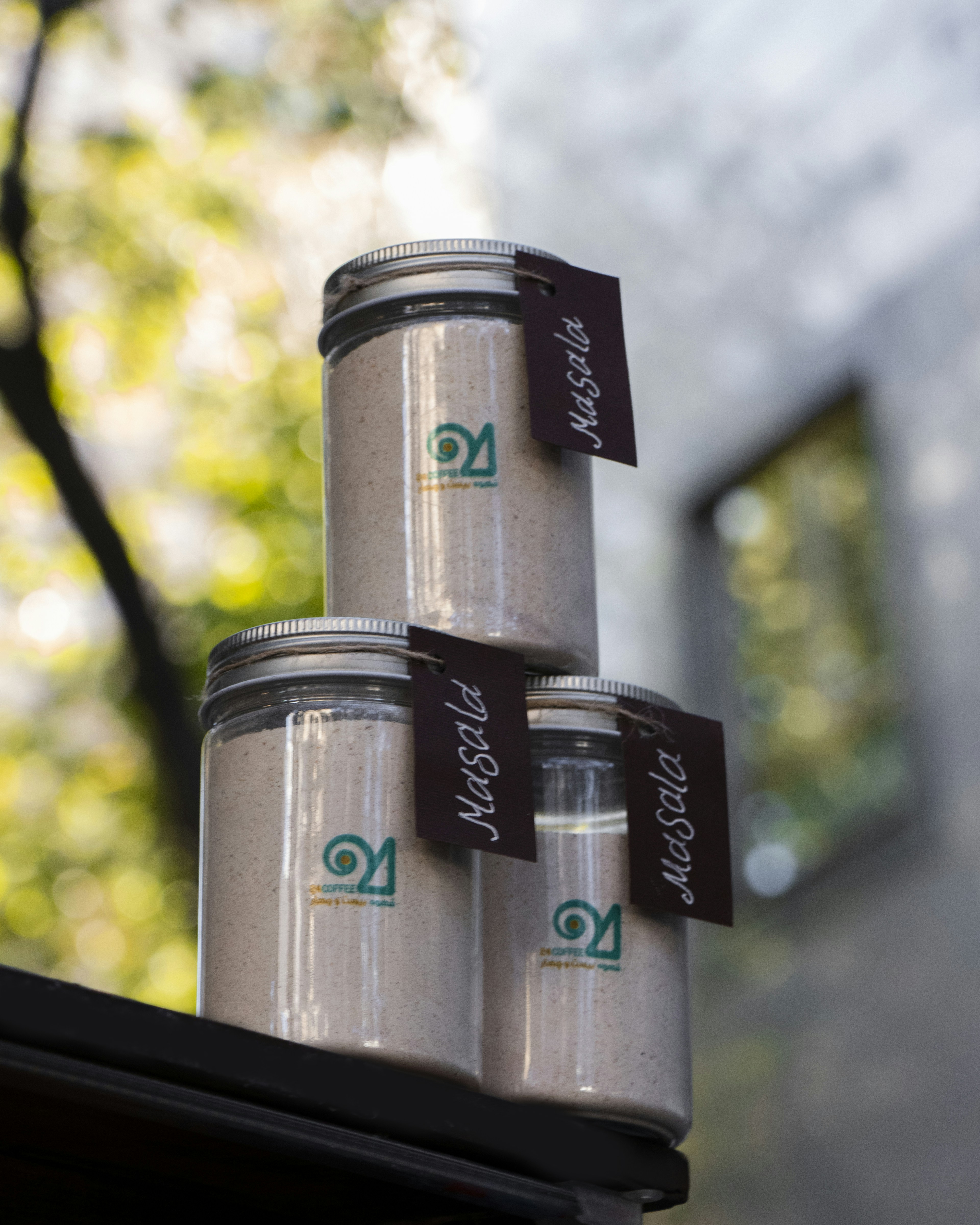 Triple Tin Stack in Dappled Daylight