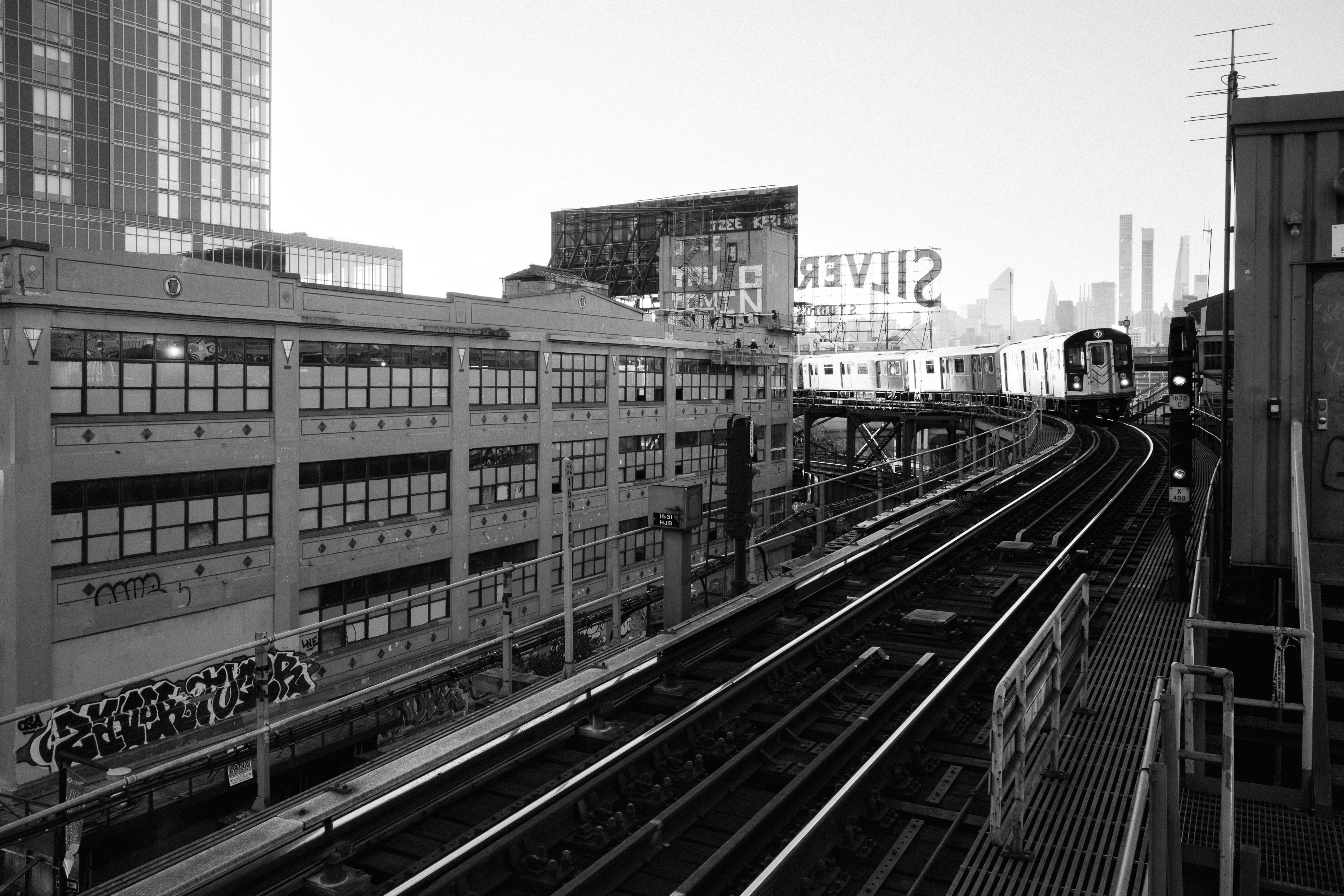 a train on the railway tracks