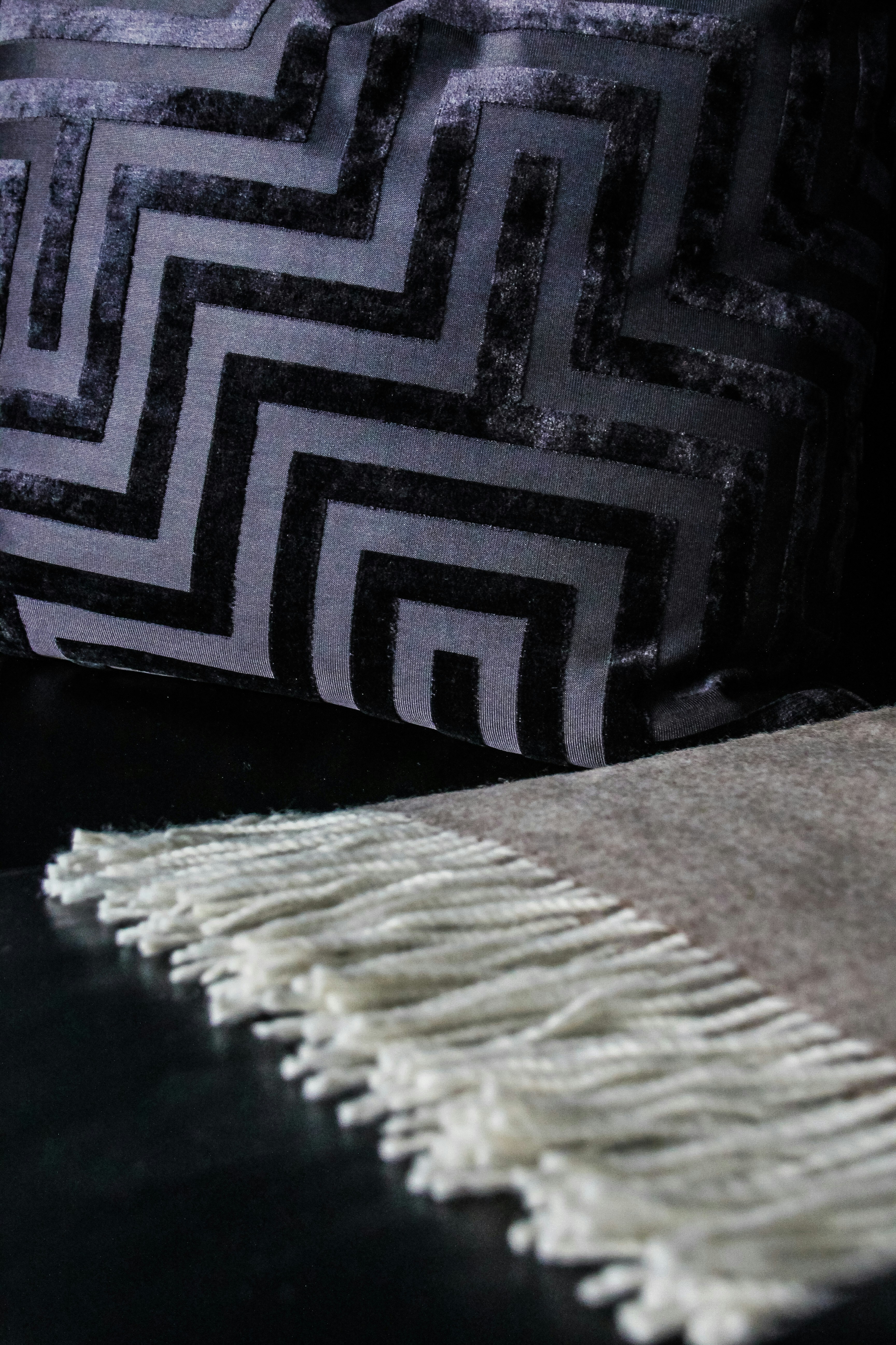 Velvet Labyrinth: Geometry, Texture, and Fringe in Soft Light
