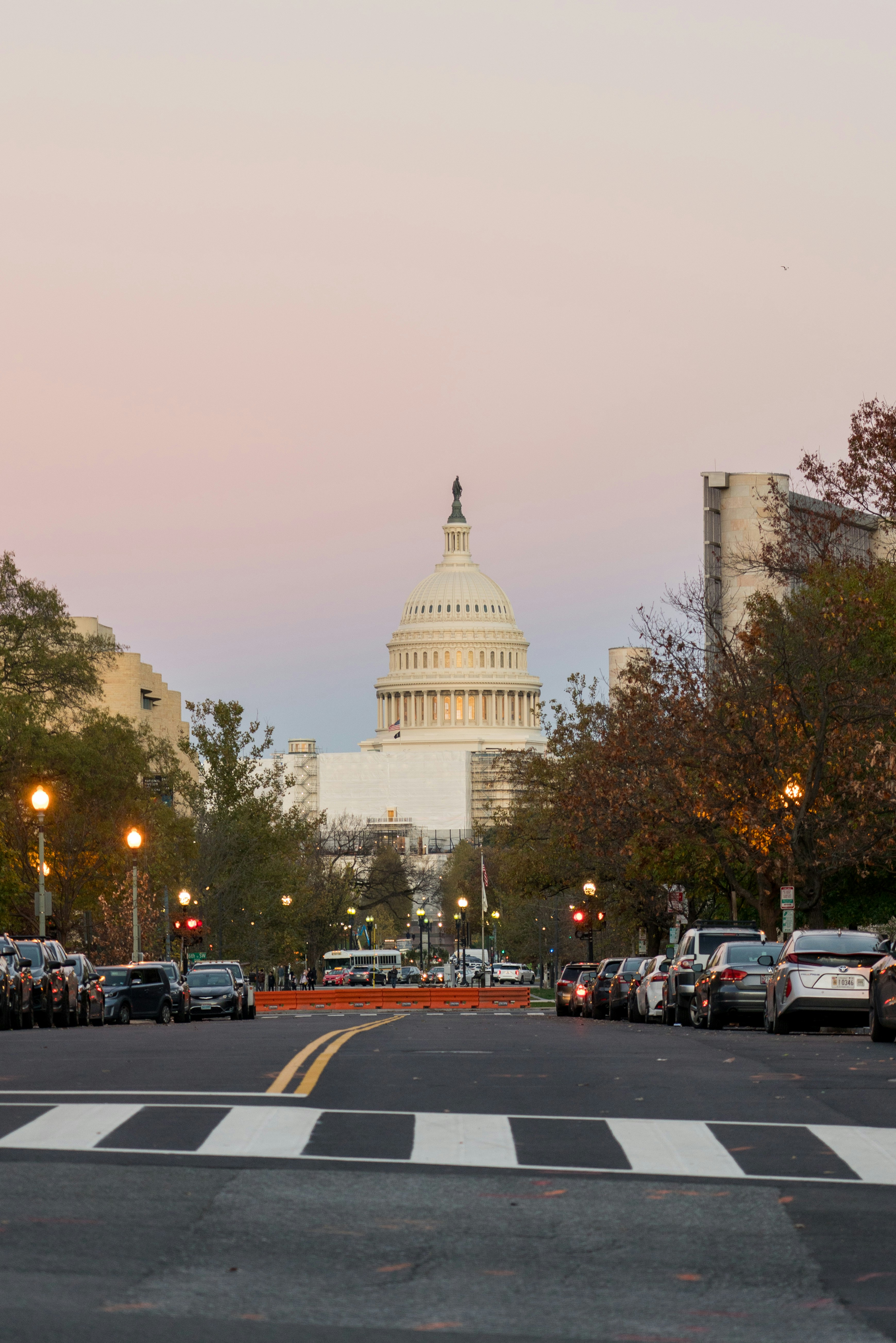 Dawn on Capitol Street: Framing the Dome with a Quiet City