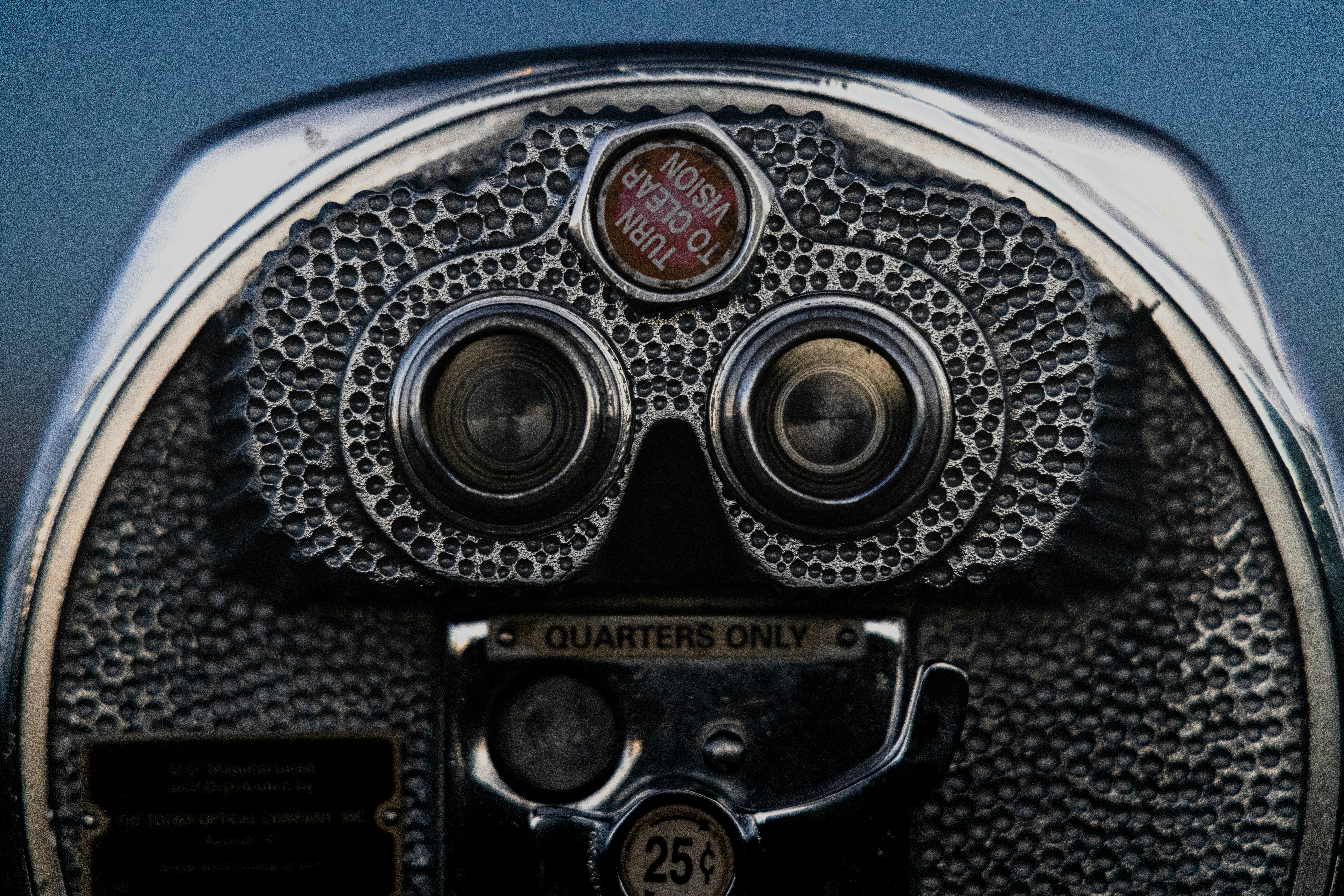 Retro Coin-Operated Binoculars: Close-Up on the Viewfinder Texture