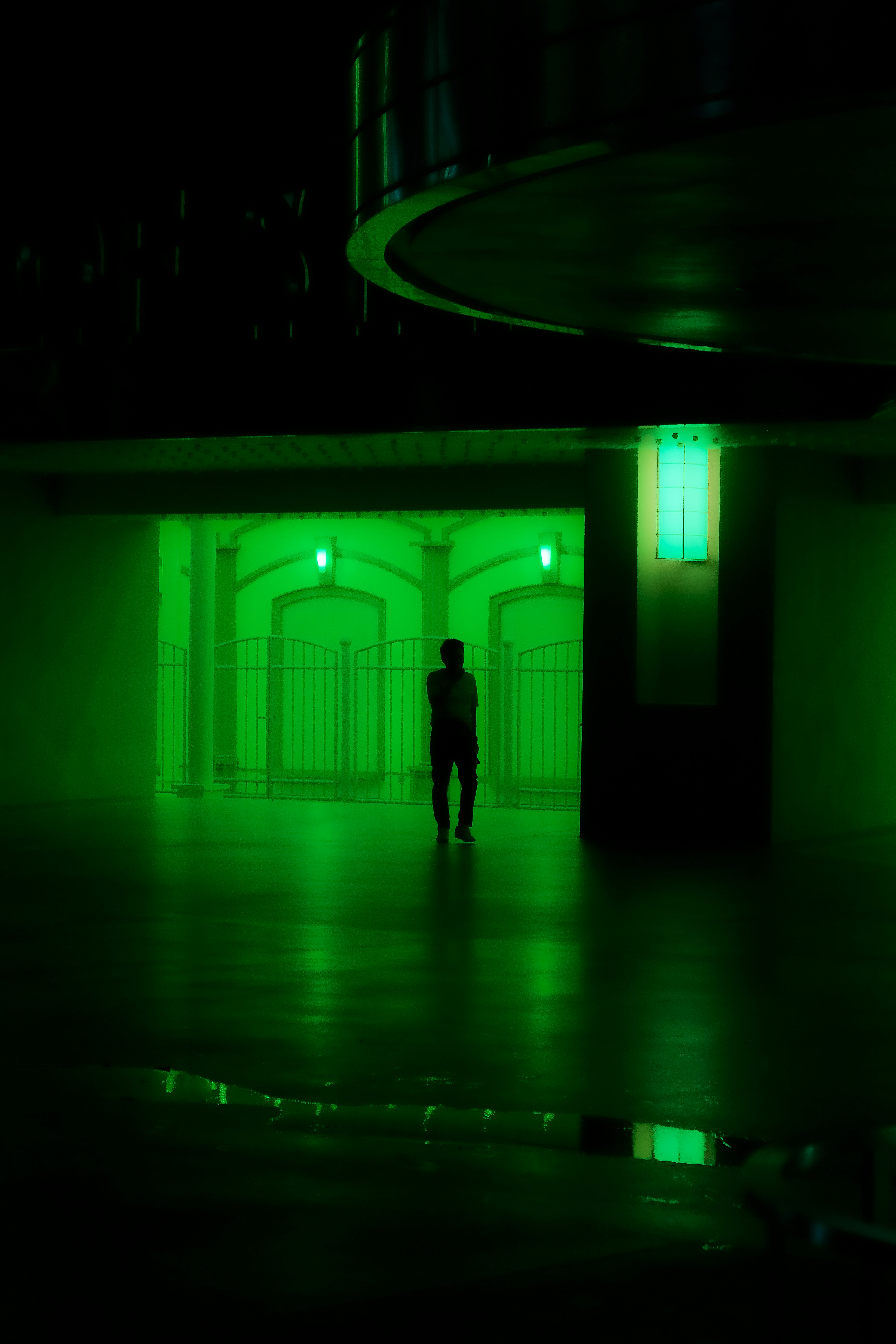 A person standing in a dark room photo – Free Street photography Image ...