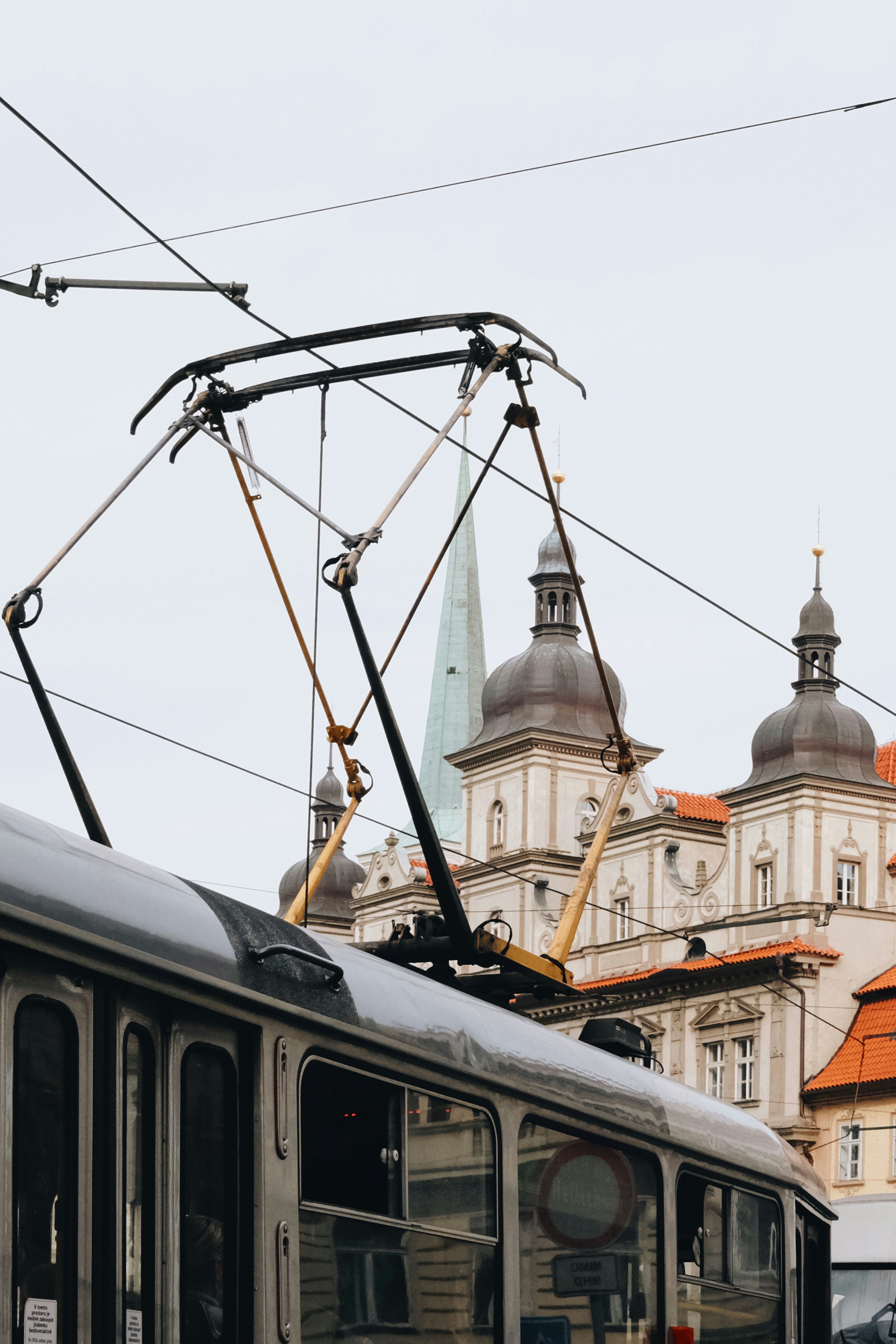 Overhead Lines, Vintage Tram, and City Domes