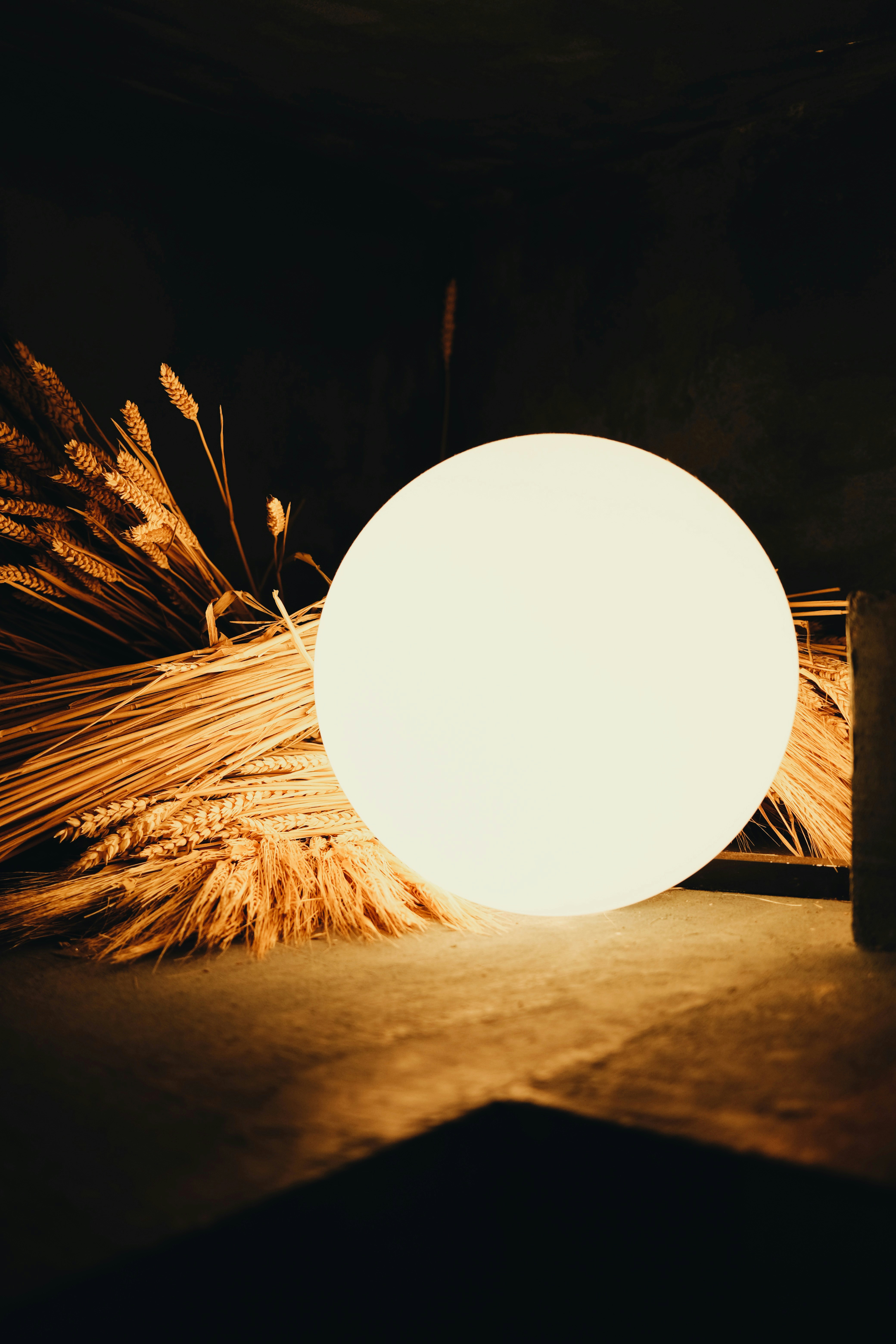 a large white spherical object