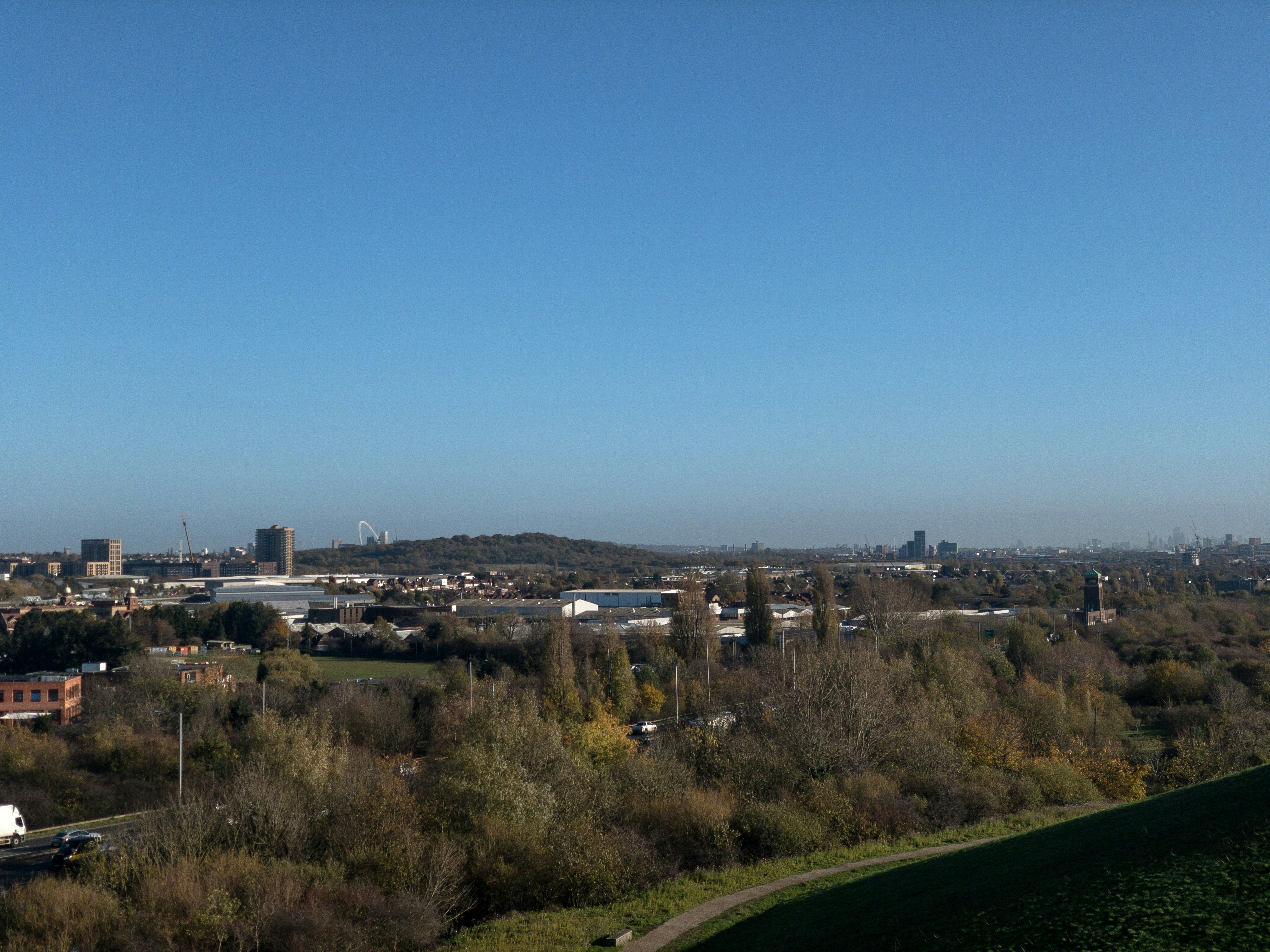 view from northala, london, london skyline, northolt, northala, northolt,