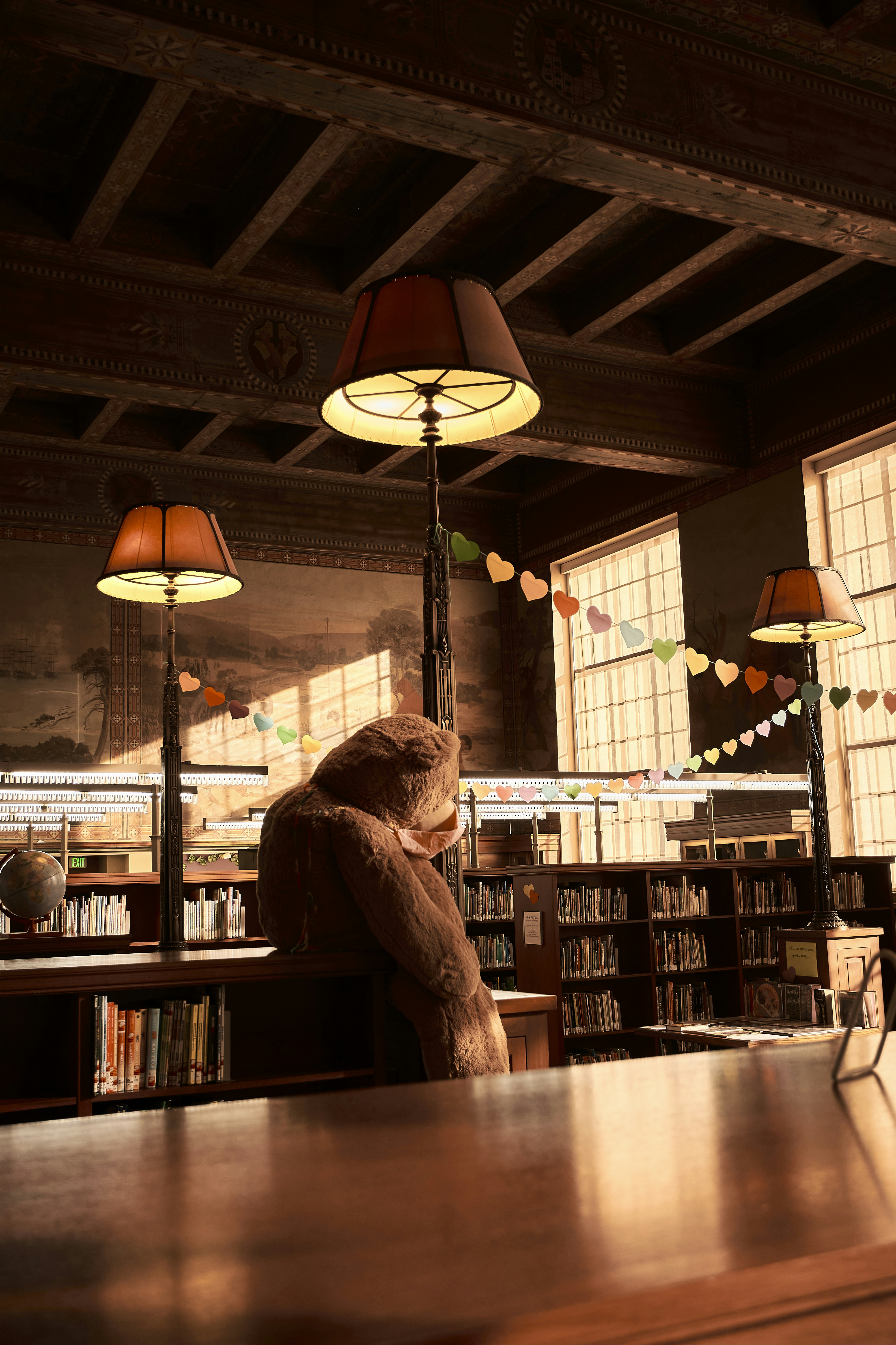 Teddy at Dusk: A Heartstring Moment in the Library