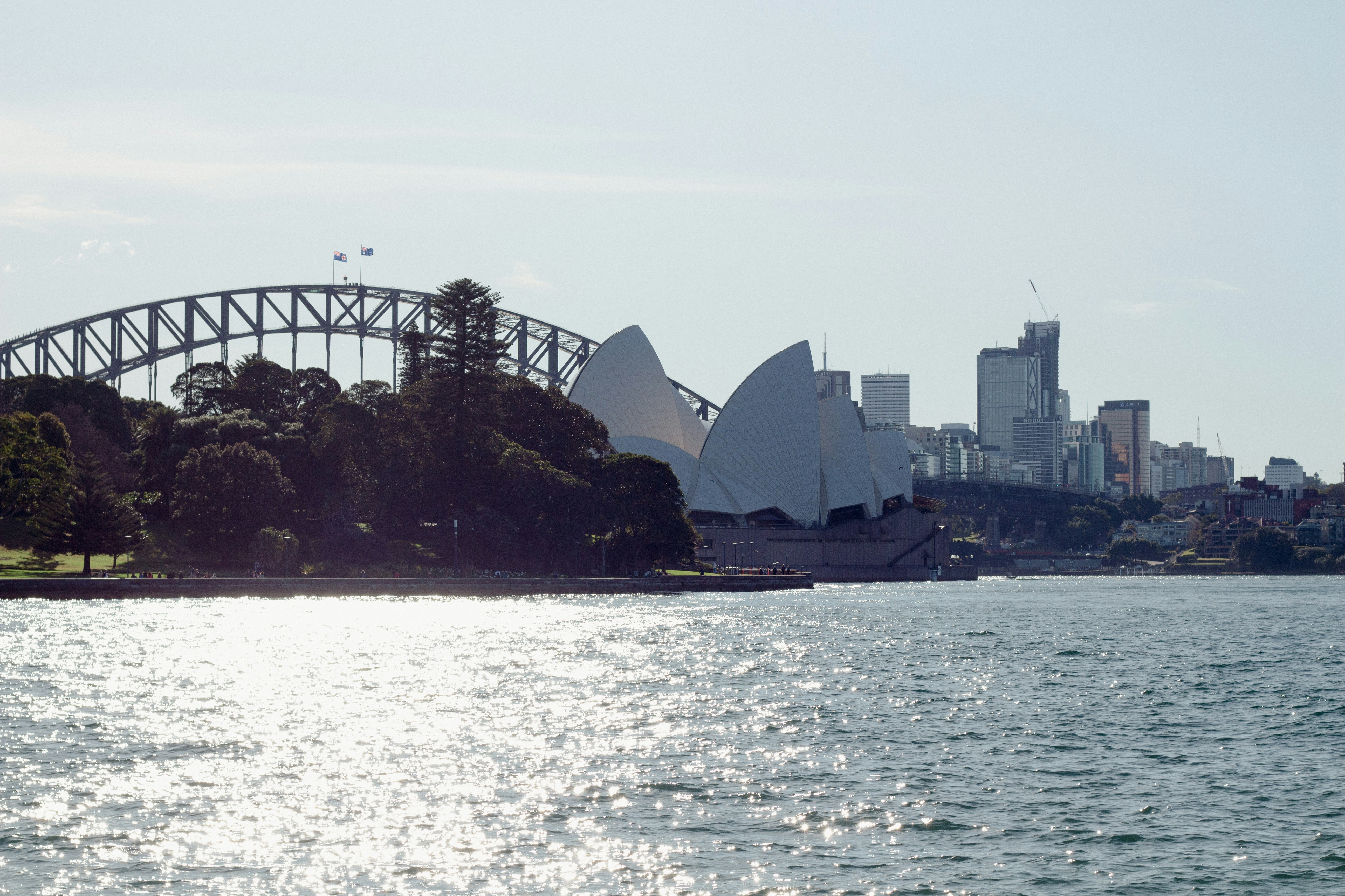 Sails of Light: Sydney Opera House Framing a Sunlit Harbour Skyline