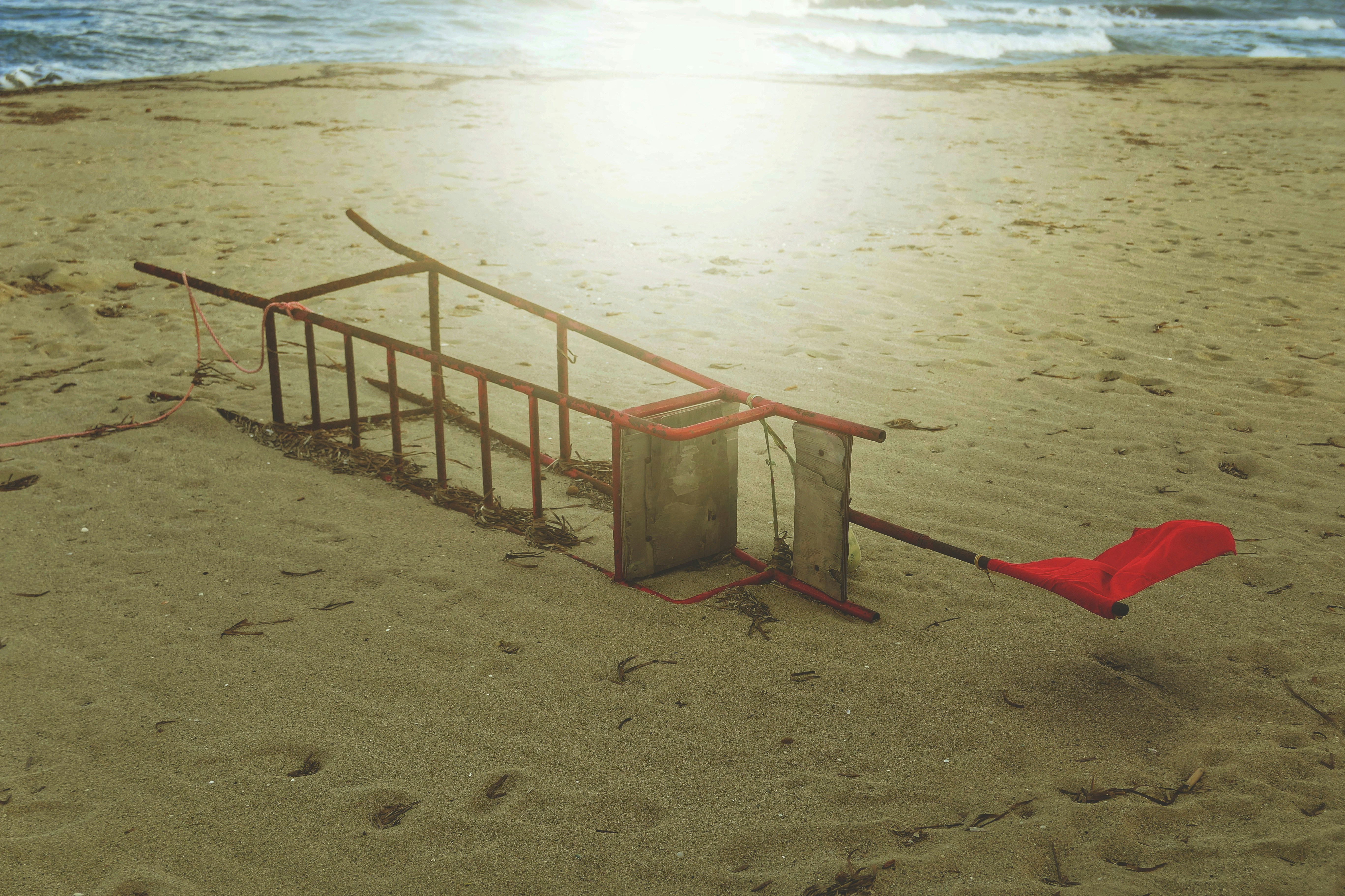 Faded Playground on a Quiet Beach