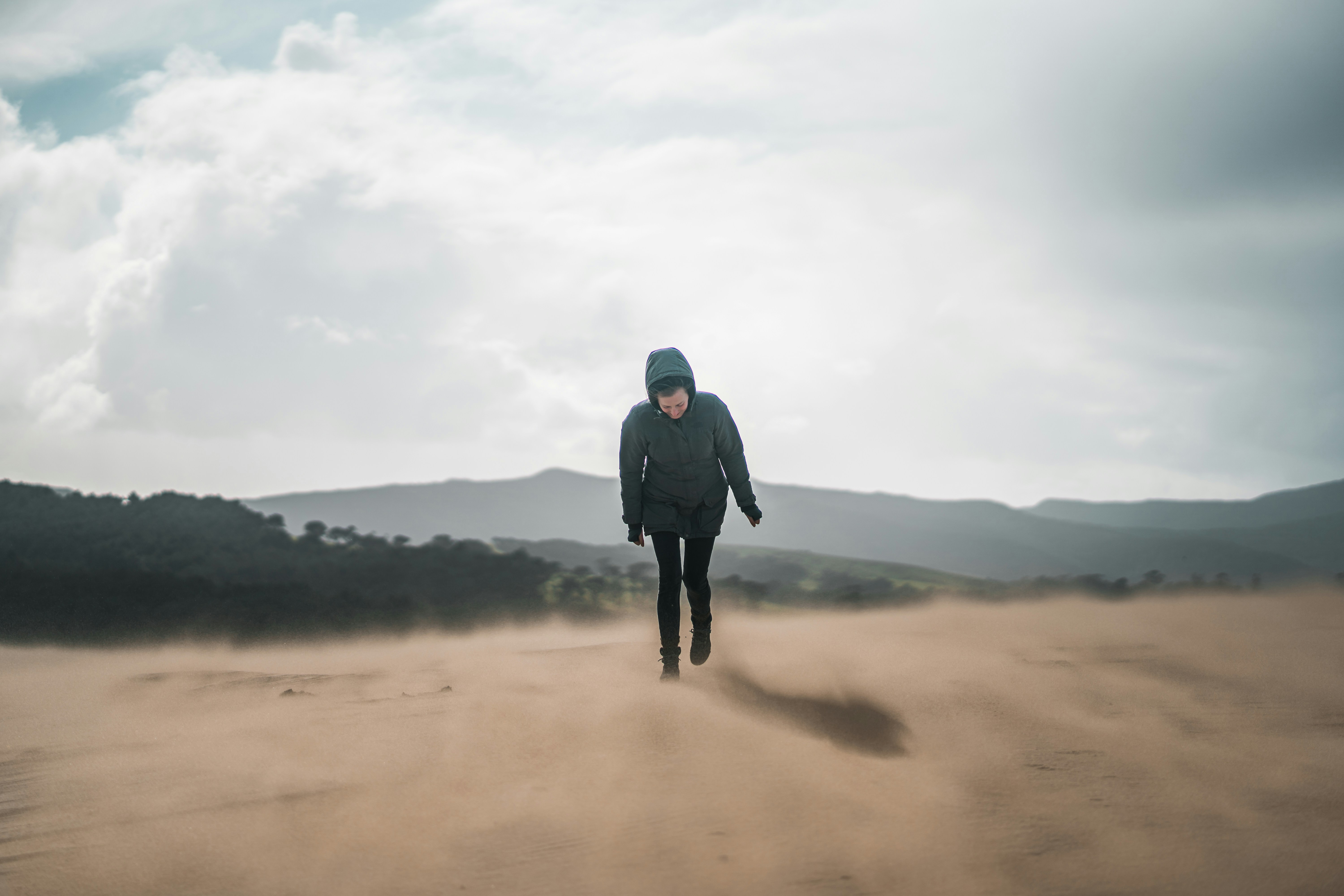 Man Walking In The Distance