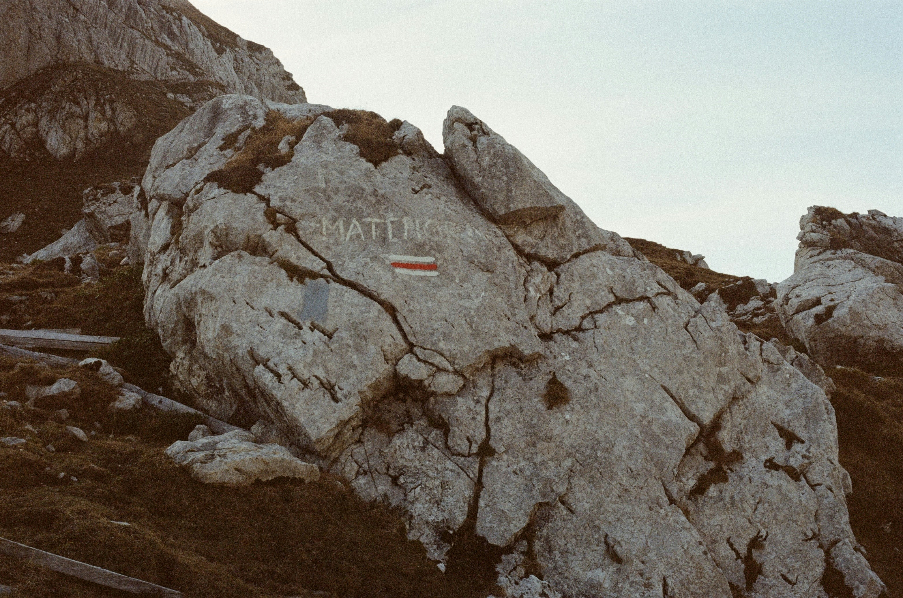 Weathered Granite with a Subtle Trail Marker