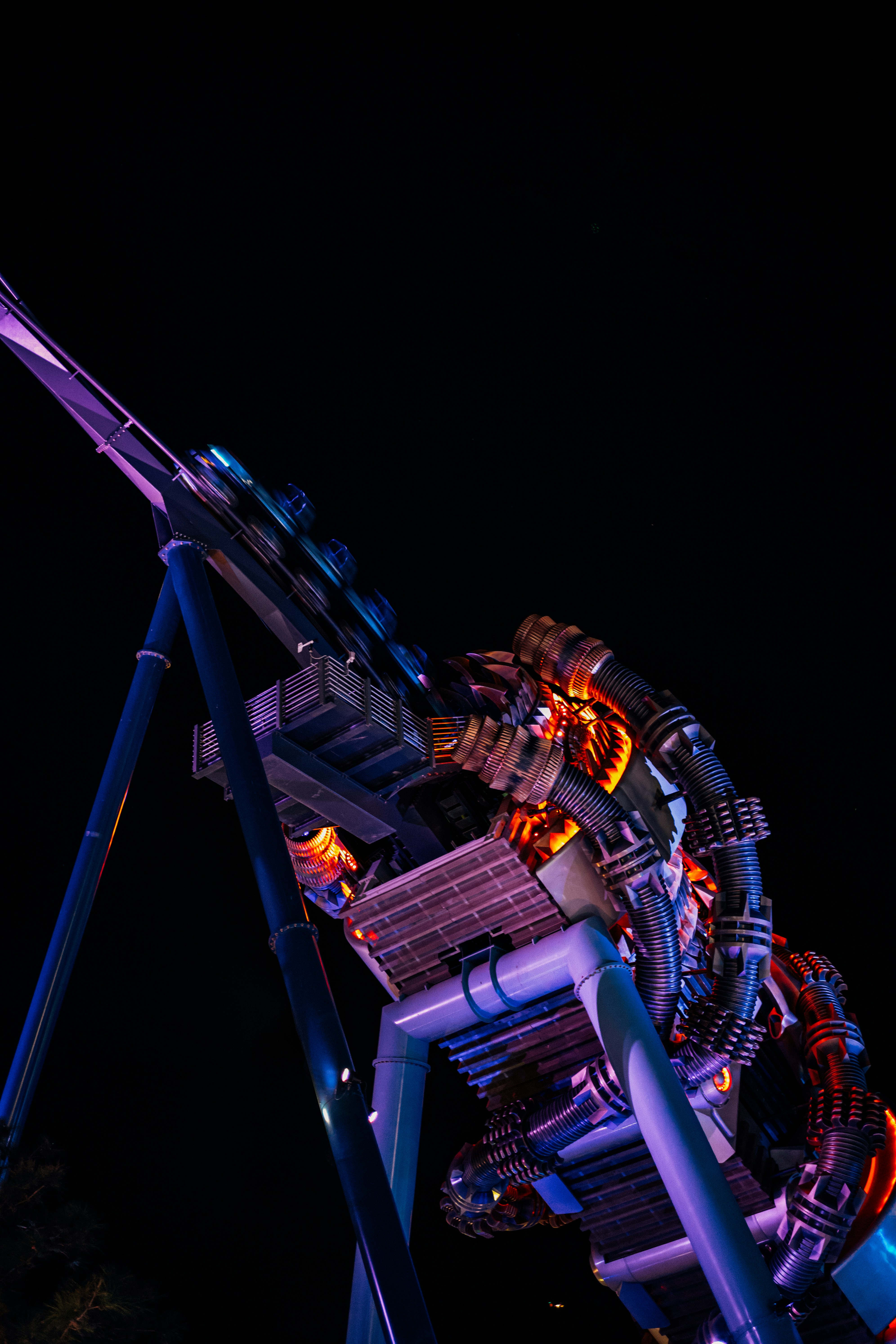 A roller coaster at night photo – Free Image on Unsplash
