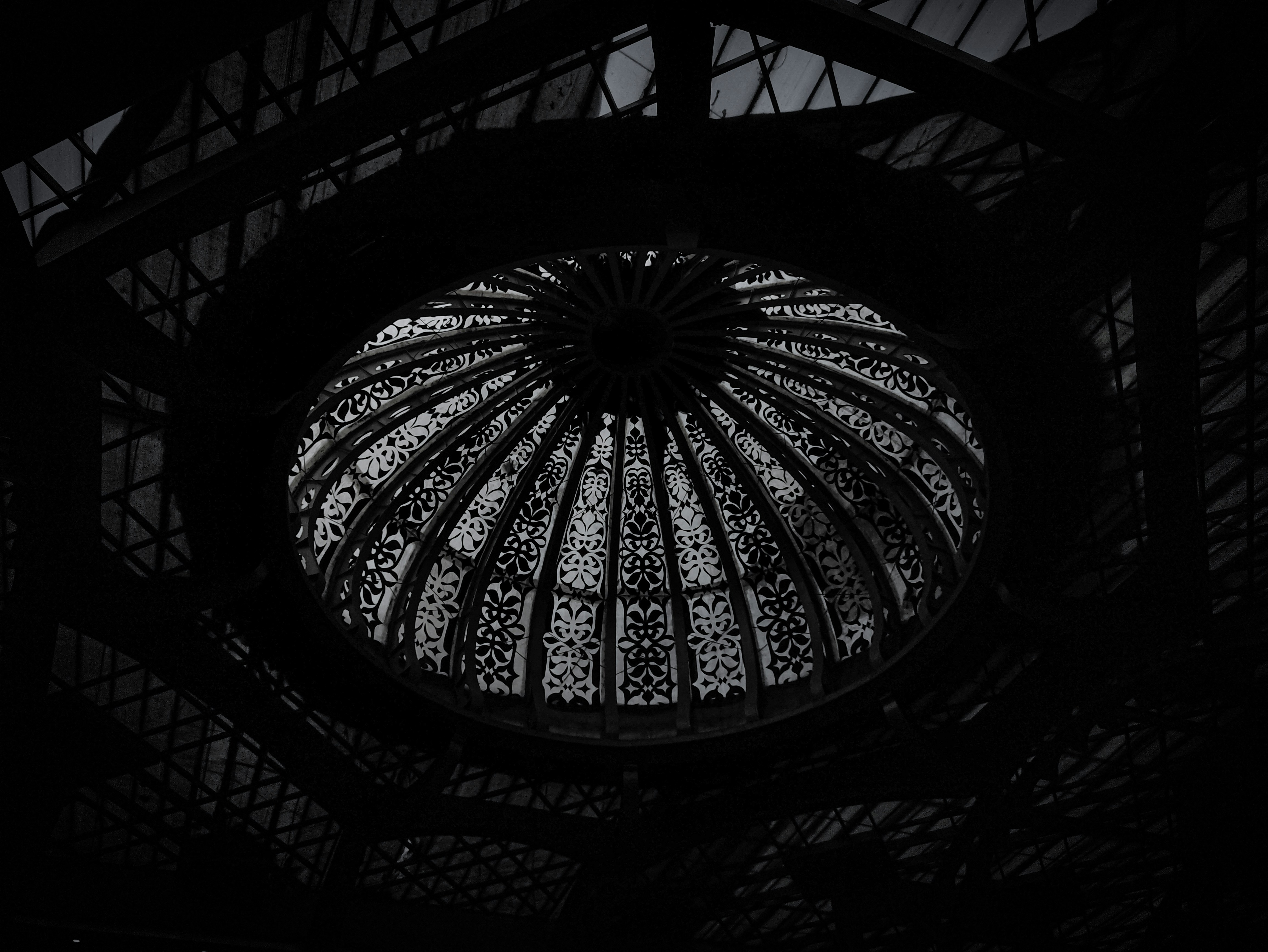 A large circular object with a light inside photo – Free Udaipur Image ...