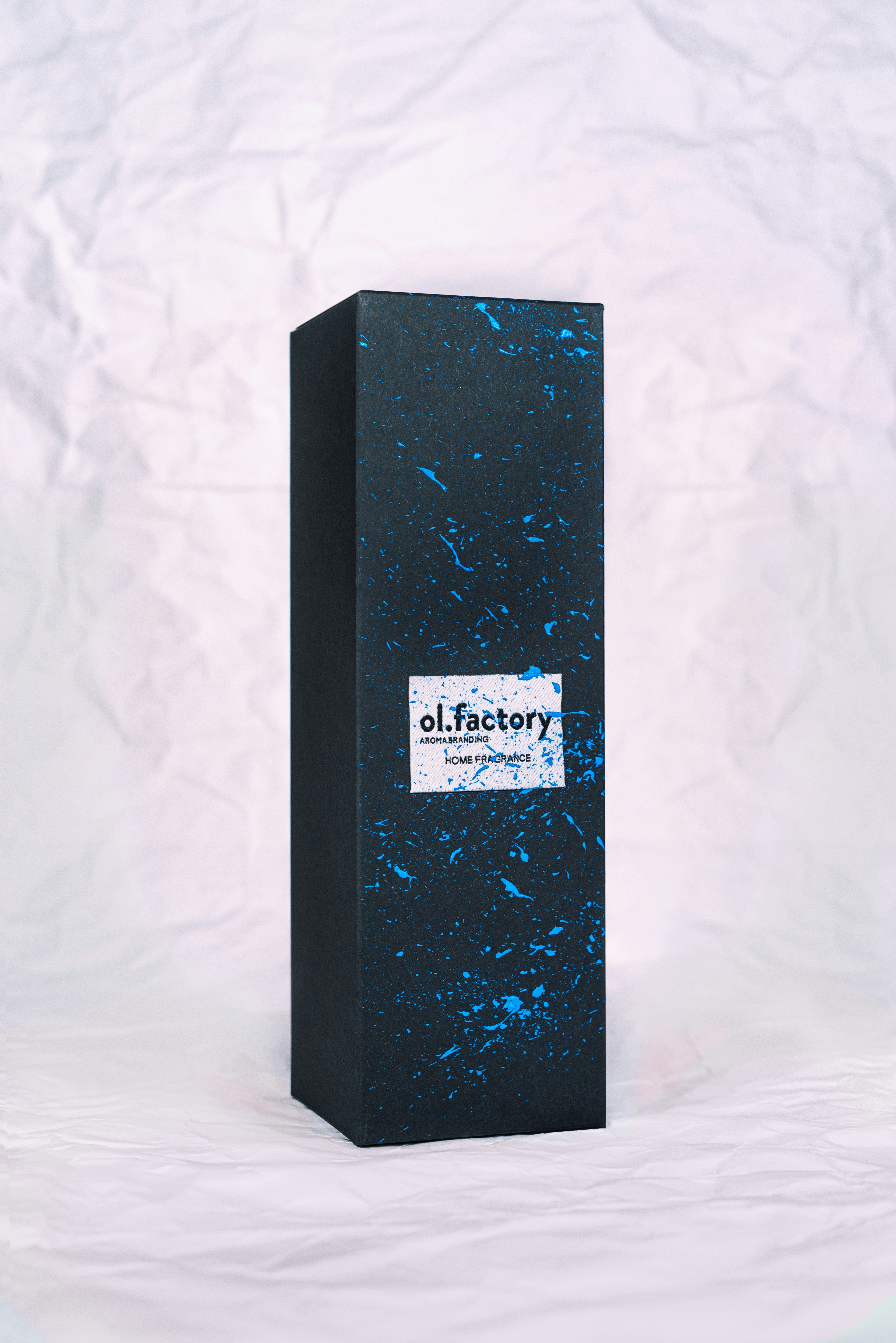 Ink-Blue Elegance: A Mono-Box Standing Tall