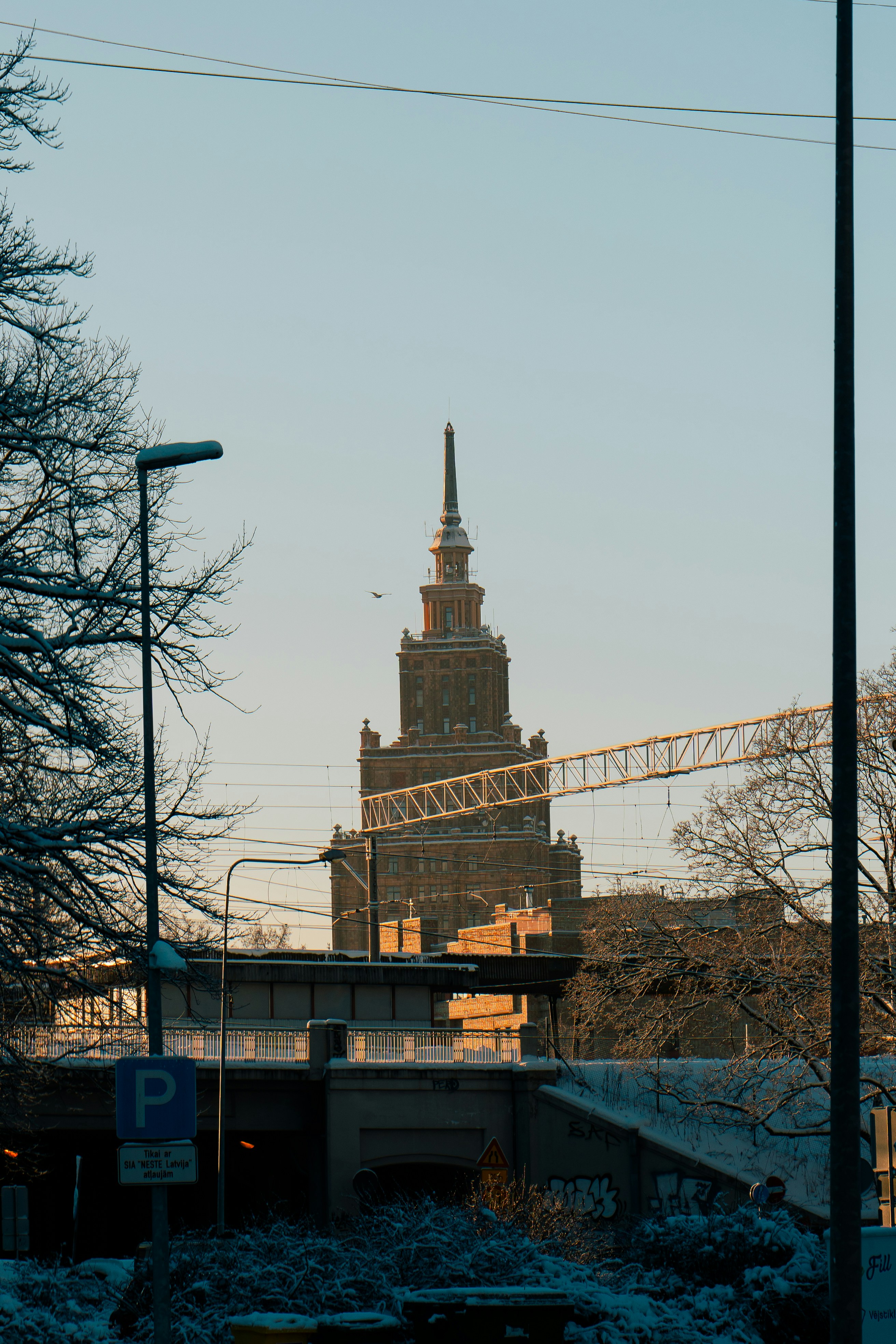 Tower Sunrise Over Urban Skeleton