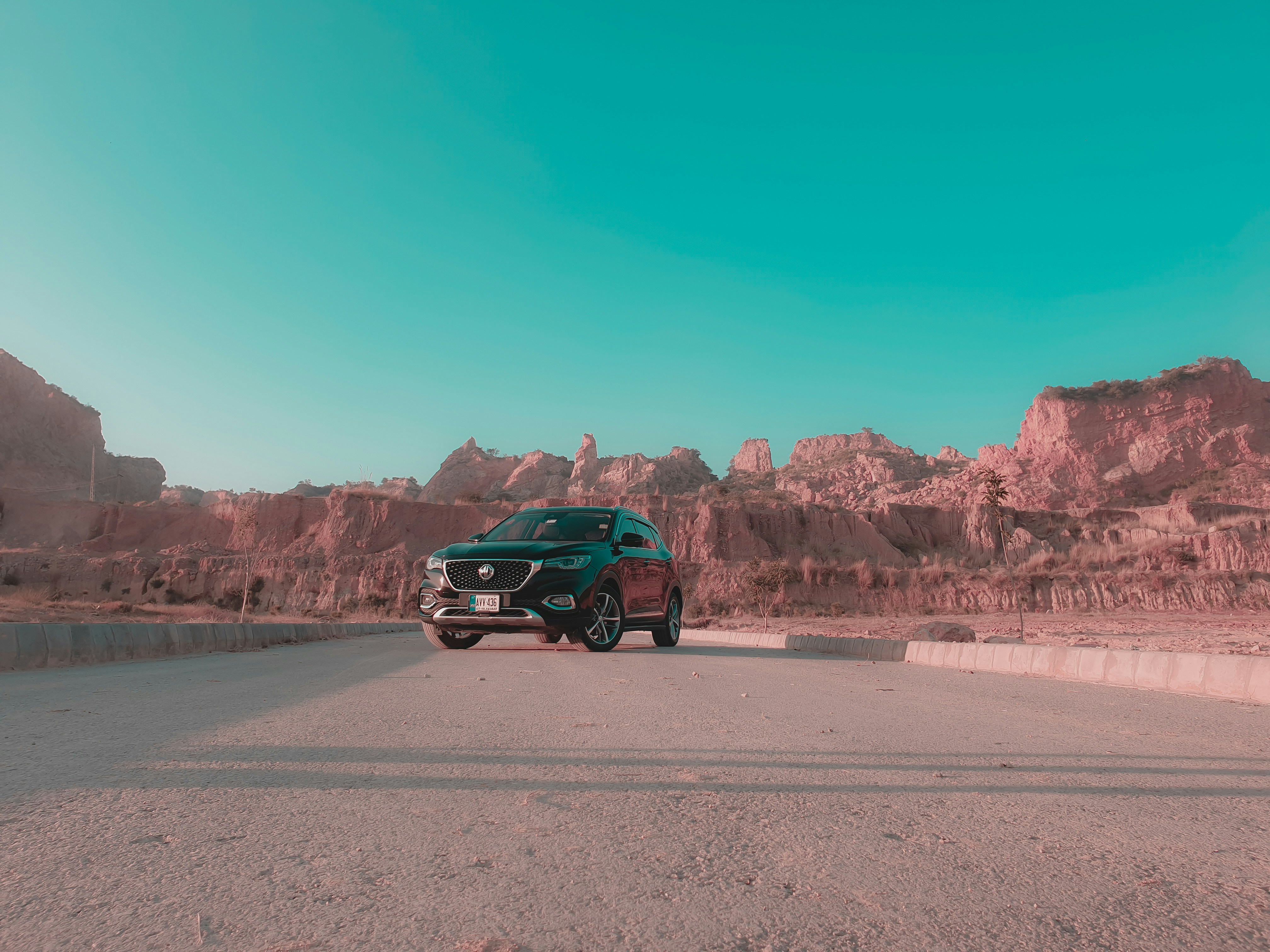 Desert Horizon Drive: A Lone Pickup Conquers the Canyon Road