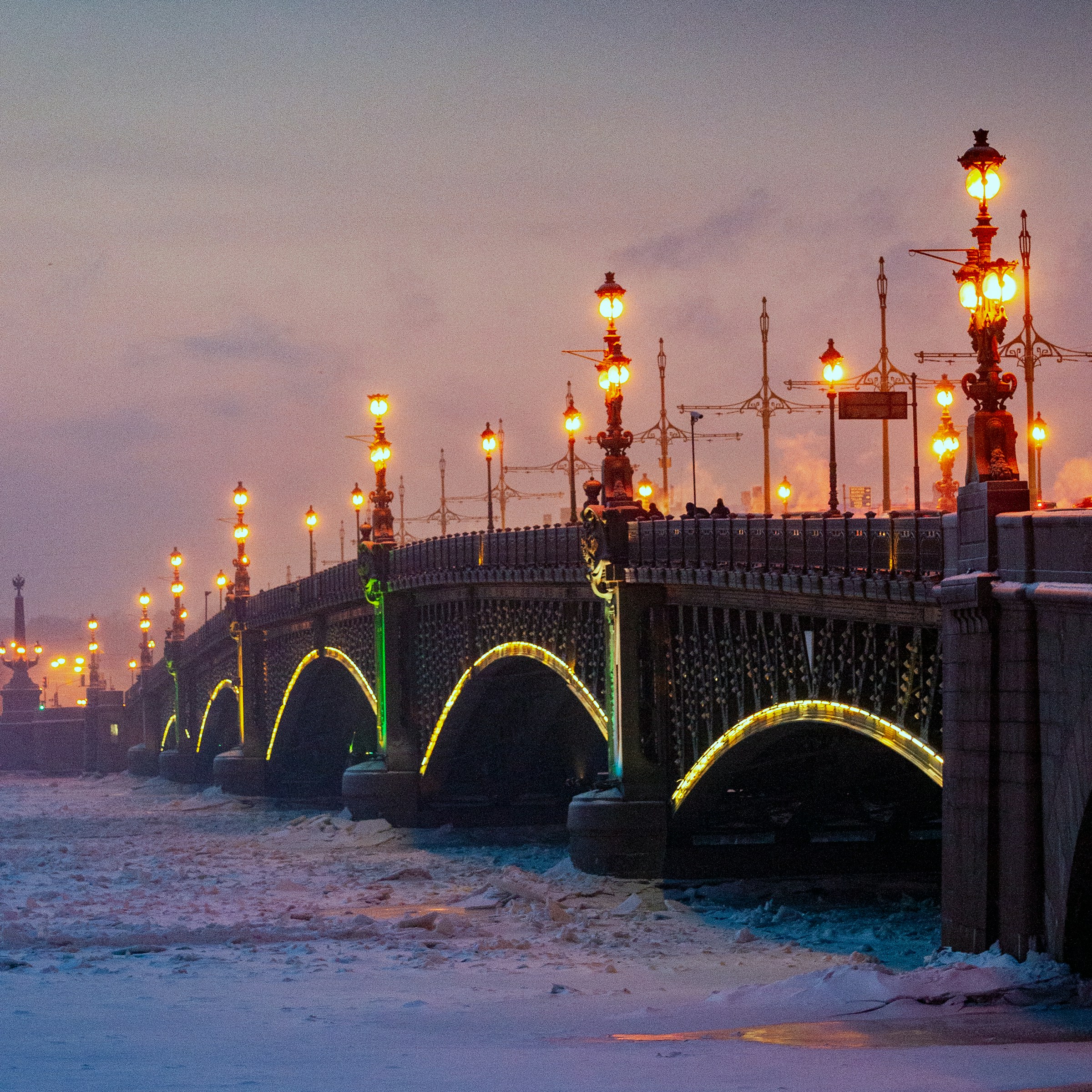 Illuminated Elegance: The Bridge at Dusk