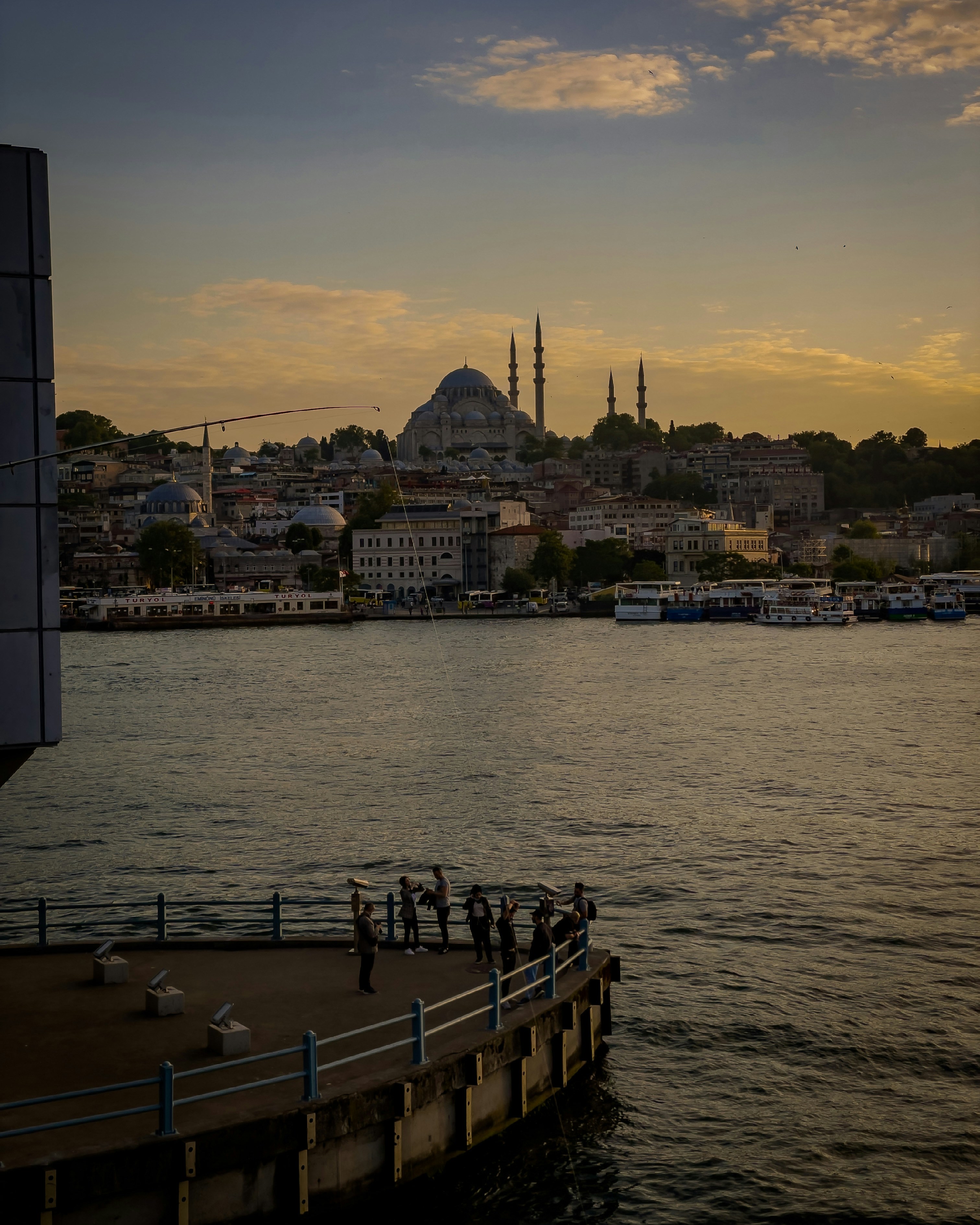 Golden Hour Over Istanbul: Domes and Minarets Across the Bosphorus