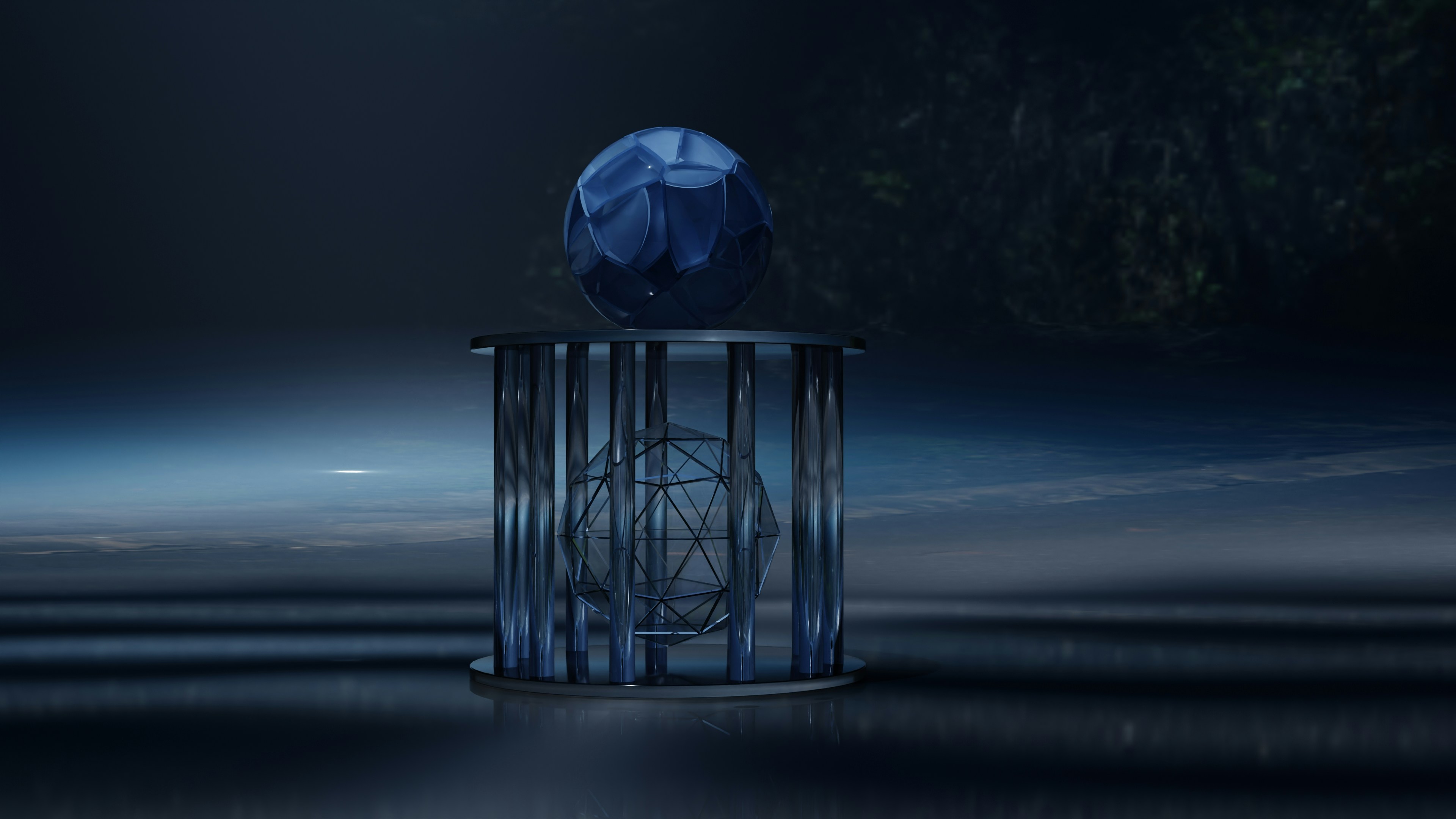 A blue object sitting on top of a table photo – Free 3d Image on Unsplash