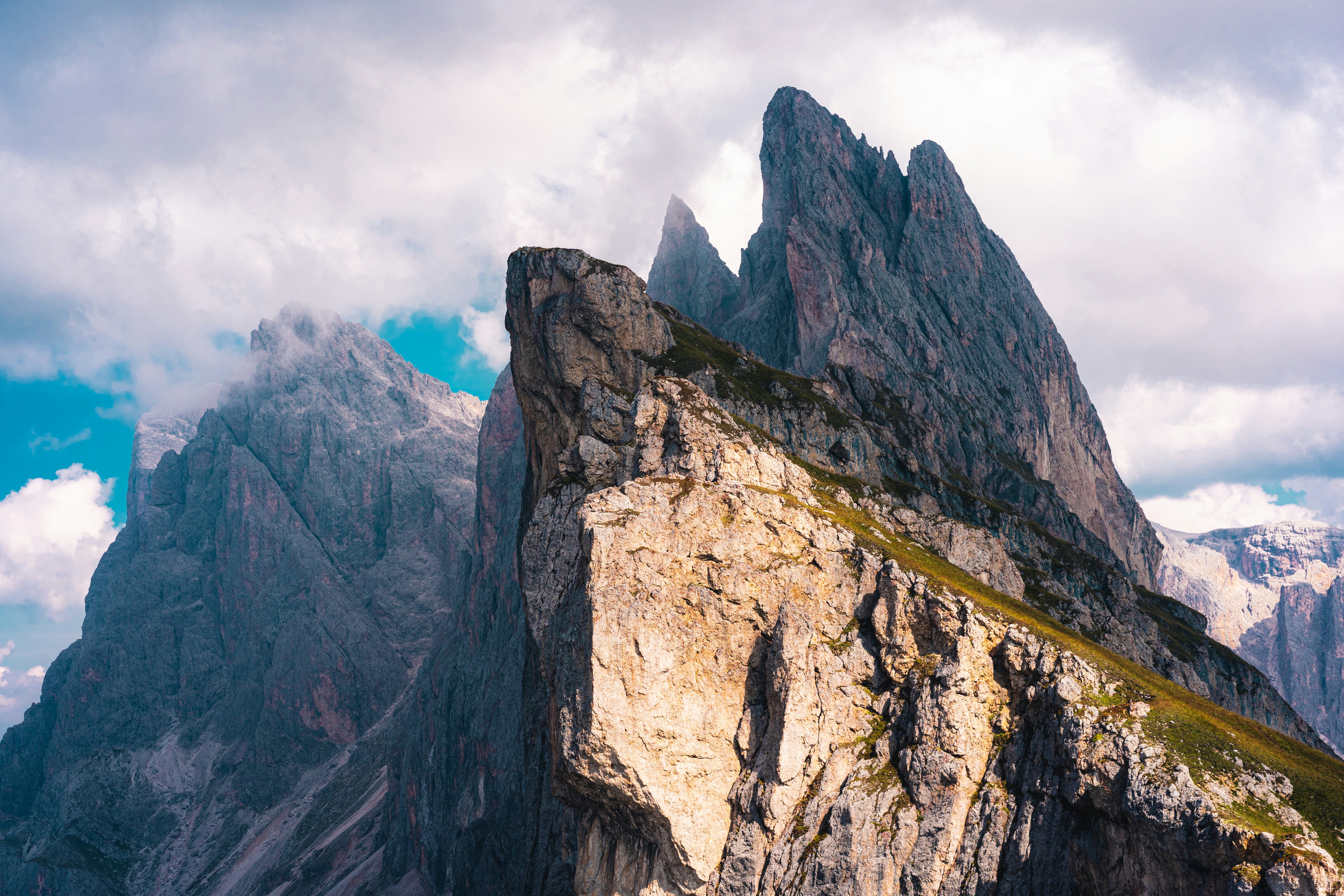 A large mountain with a very tall peak photo – Free Seceda Image on ...