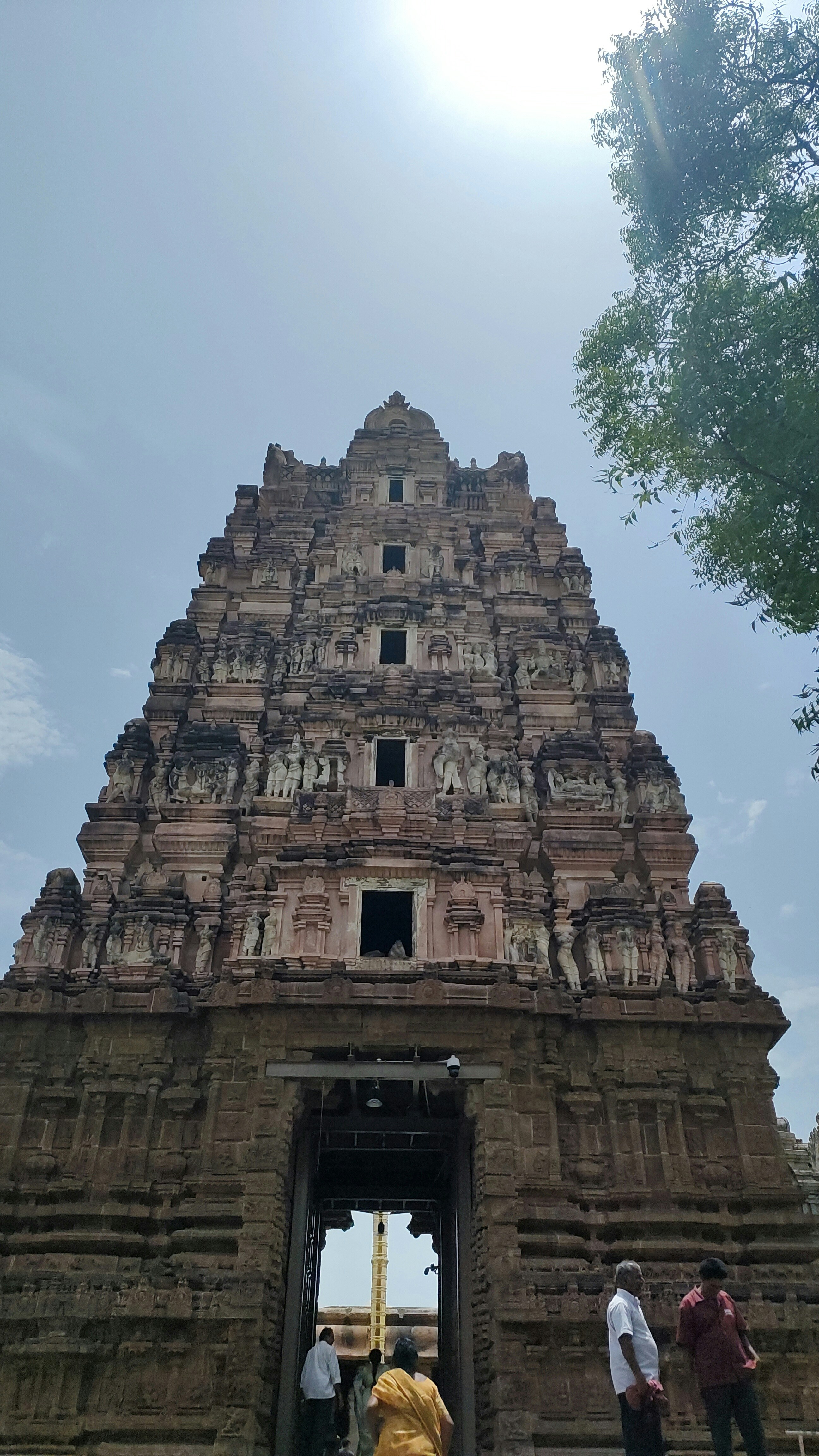 Majestic Temple Facade Under the Sky