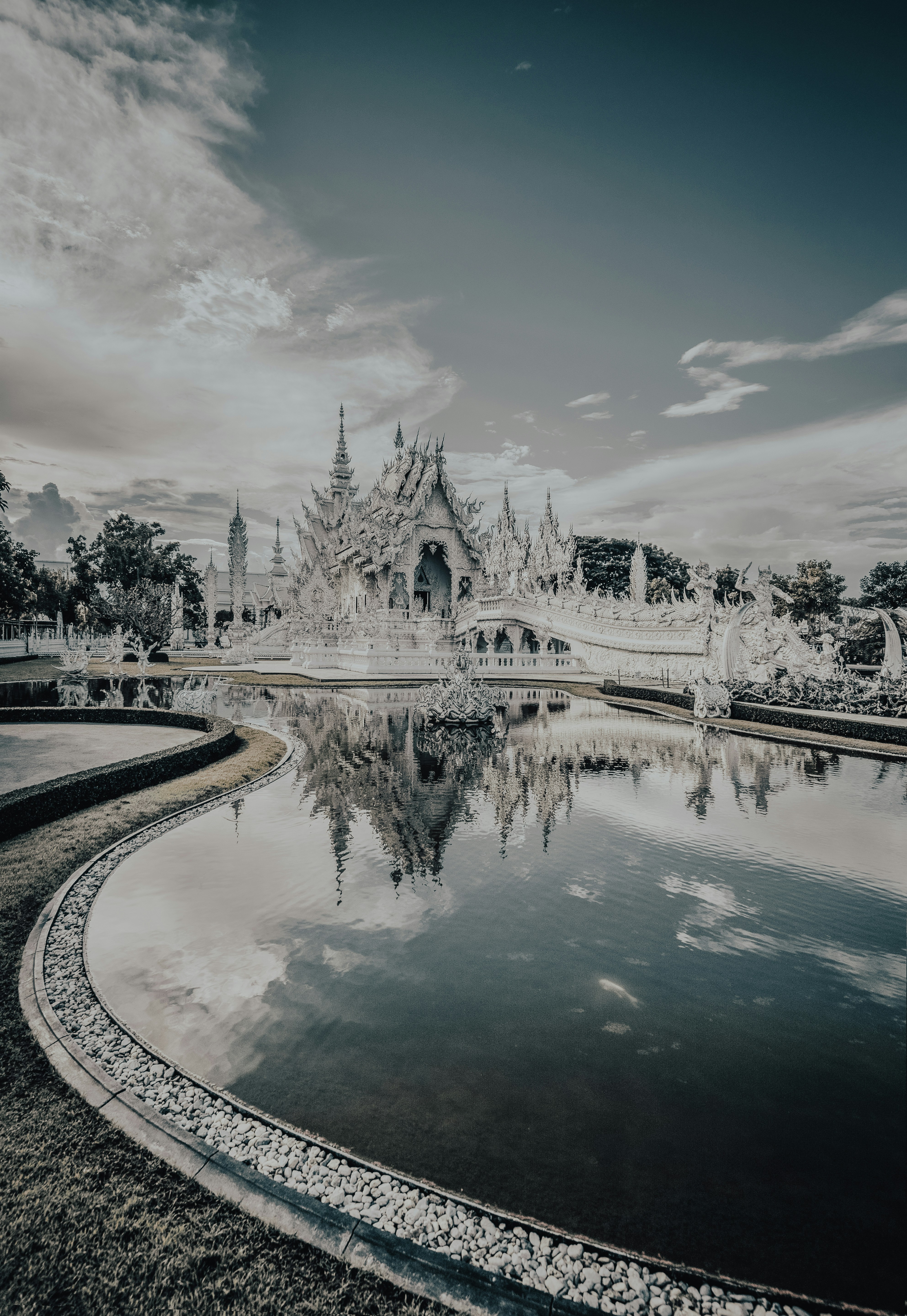 Crystal Spires Reflect on a Glassy Pond