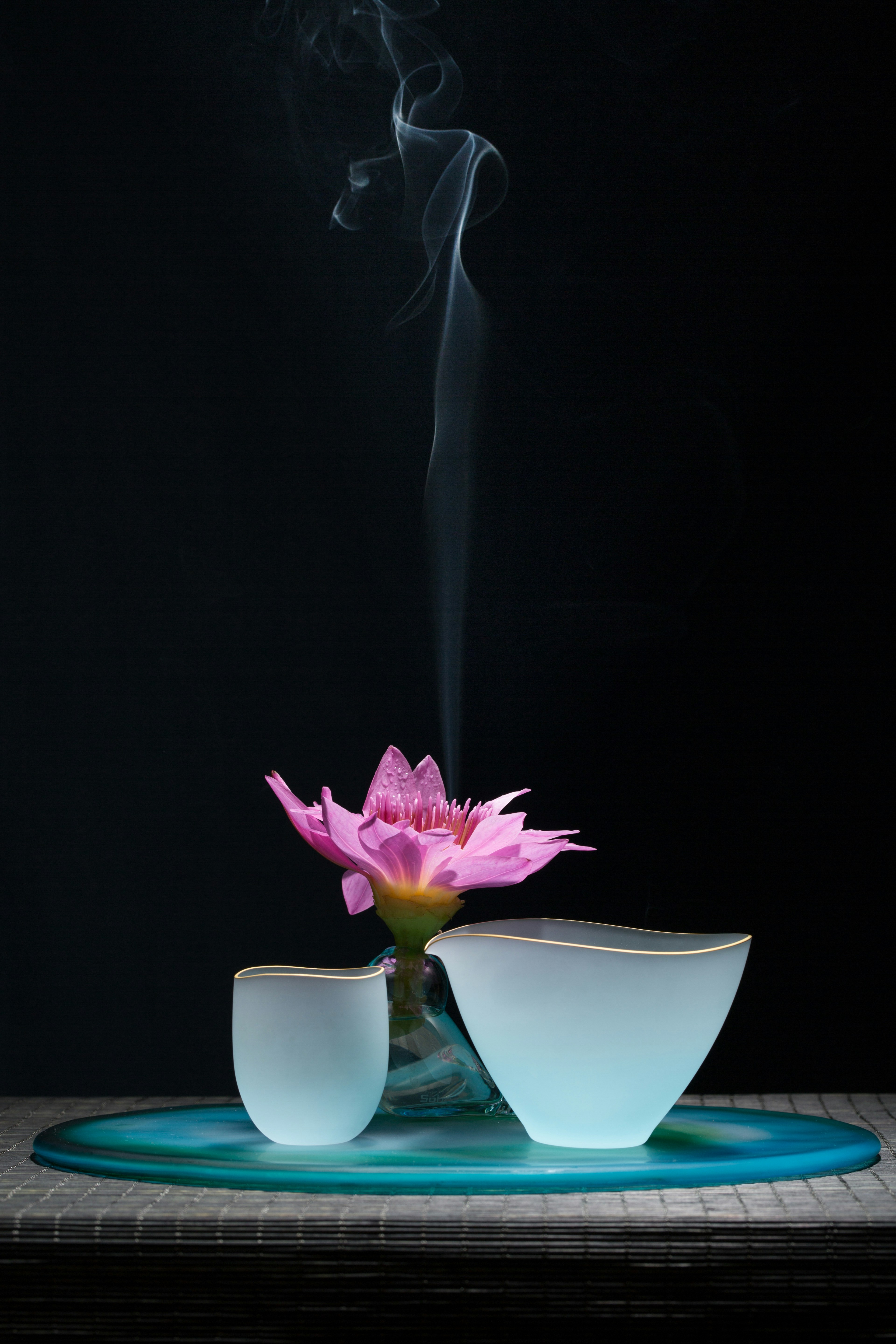 Smoke and Bloom: A Quiet Studio Still
