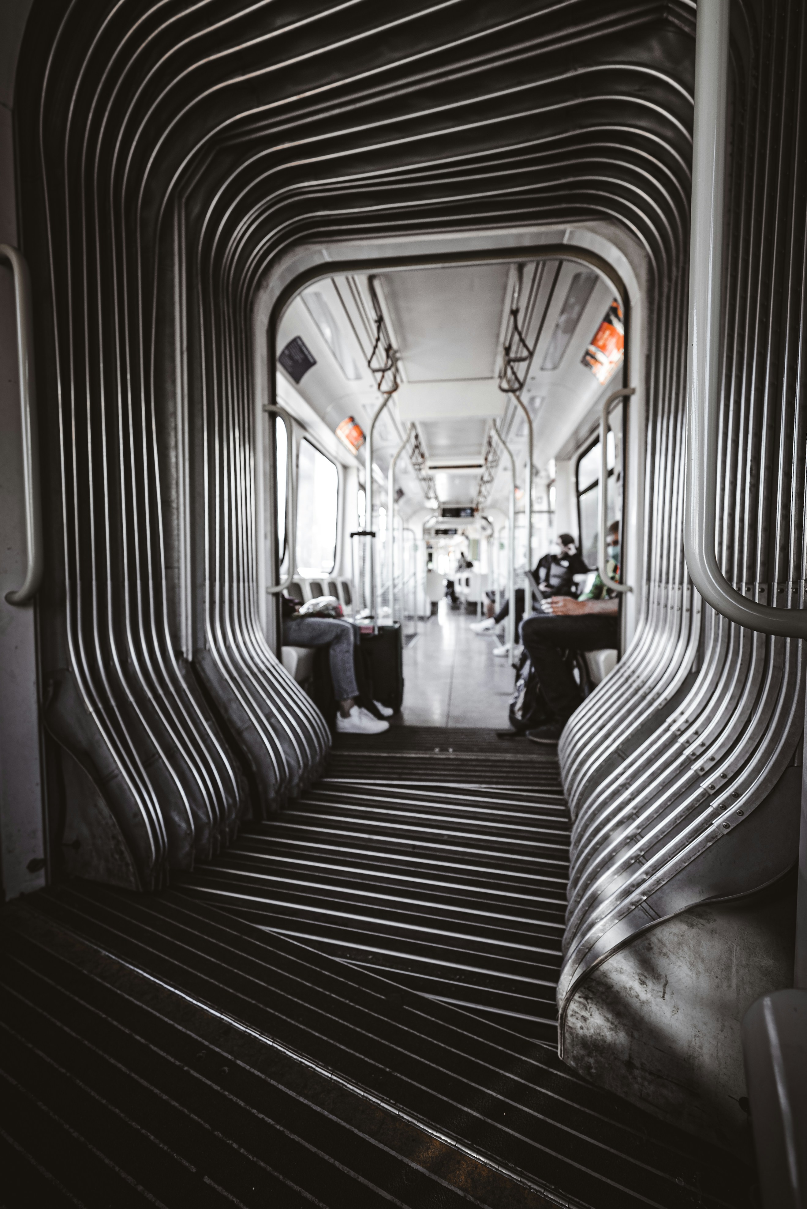 A very long hallway with lots of metal pipes photo – Free Germany Image ...