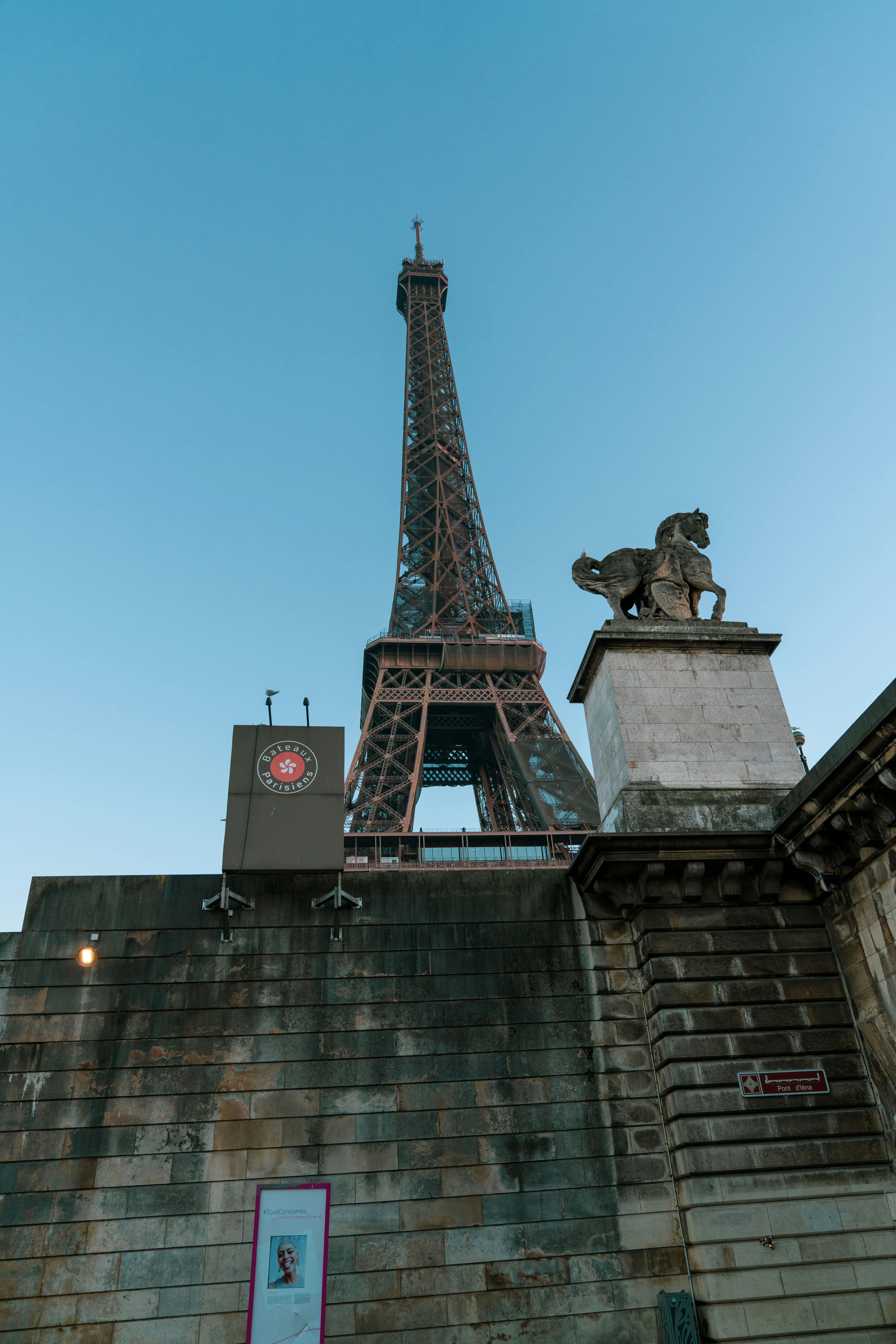 Lattice Majesty: Eiffel Tower Rising Over a Historic Terrace