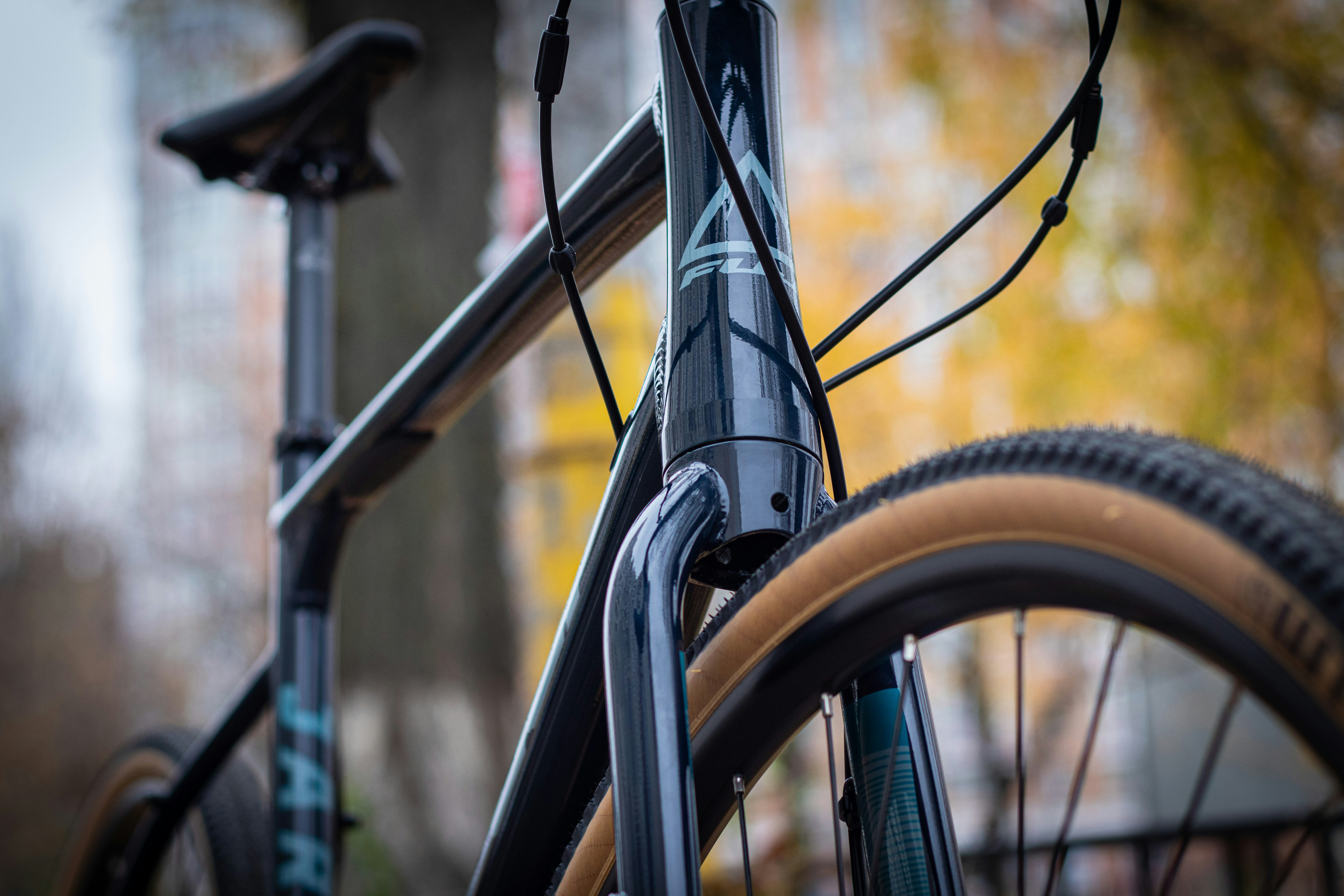 A close up of a bike parked on a street photo – Free Marshala ...
