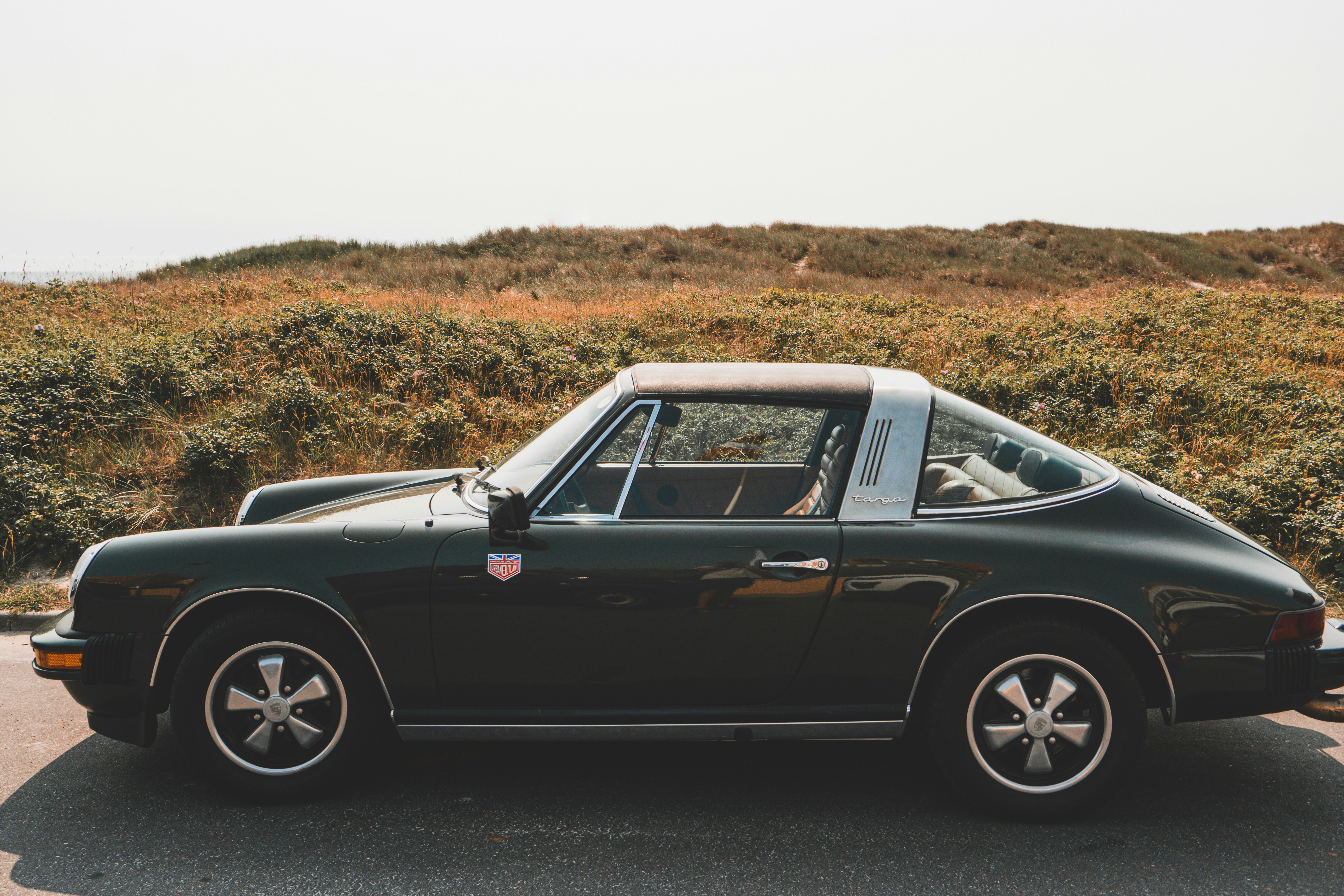 A black sports car parked in a parking lot photo – Free Skagen Image on ...
