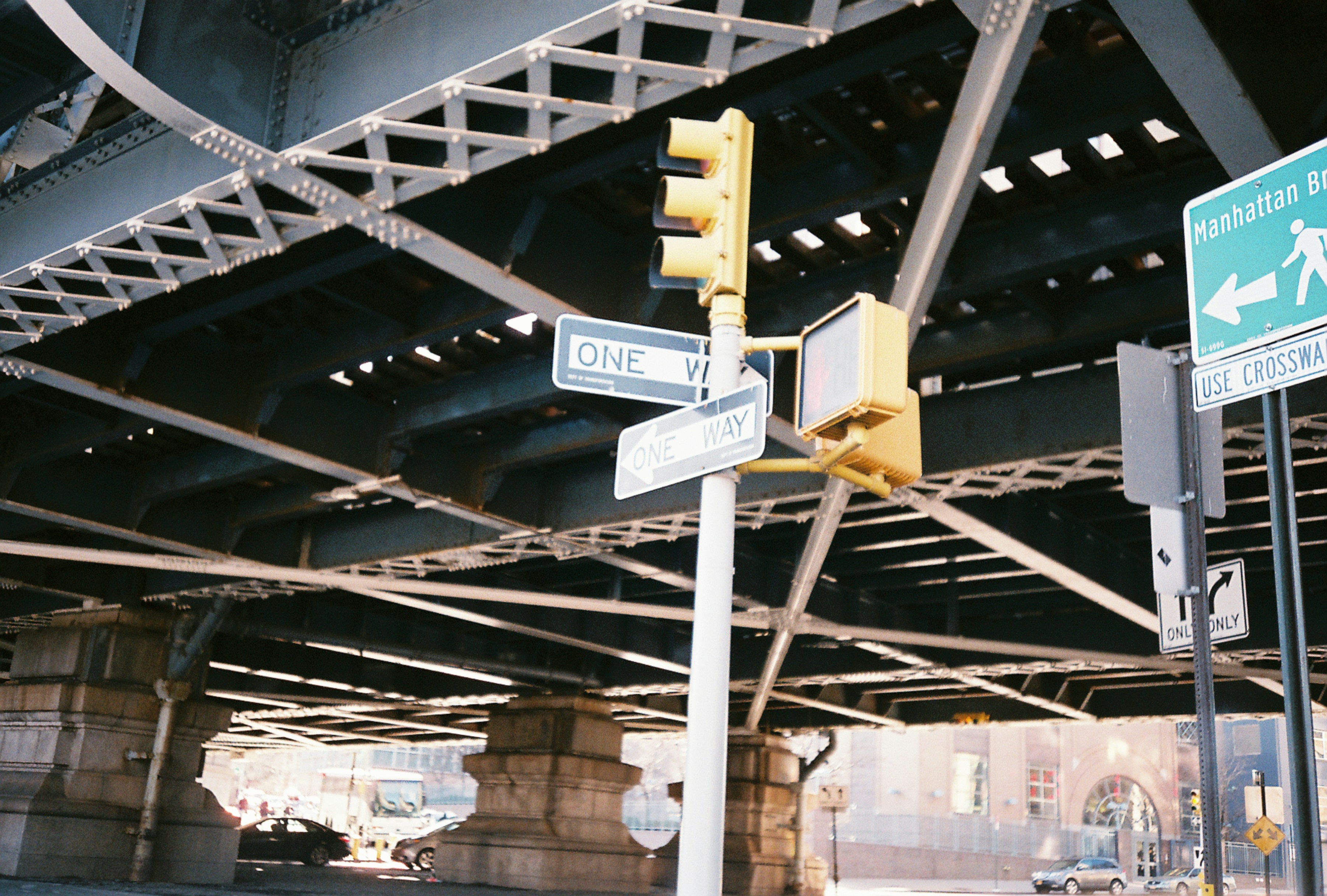 A traffic light and street signs on a pole photo – Free Olympus Image ...