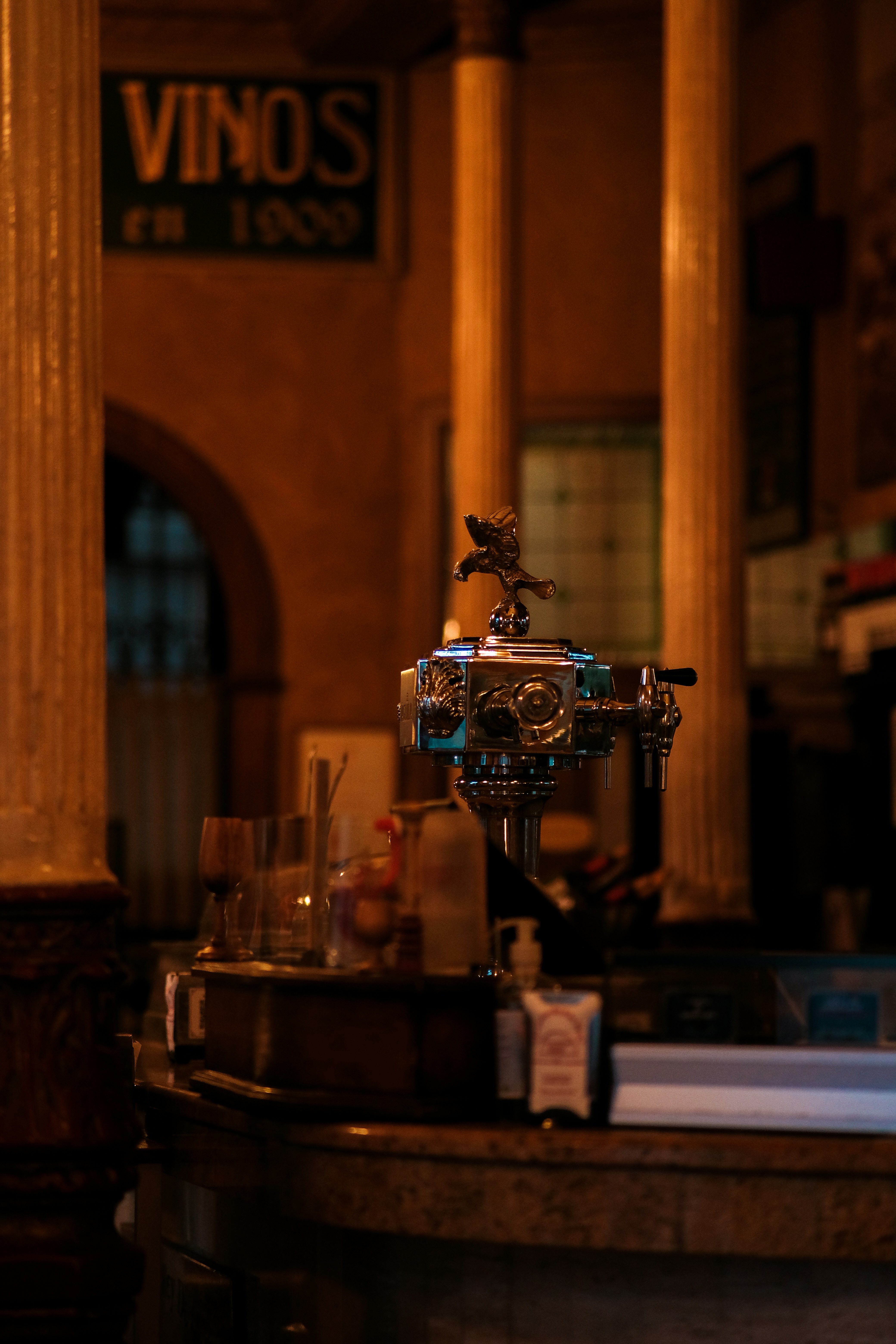 Liquid Copper: A Bar-Top Camera in a Dimly Lit Vintique