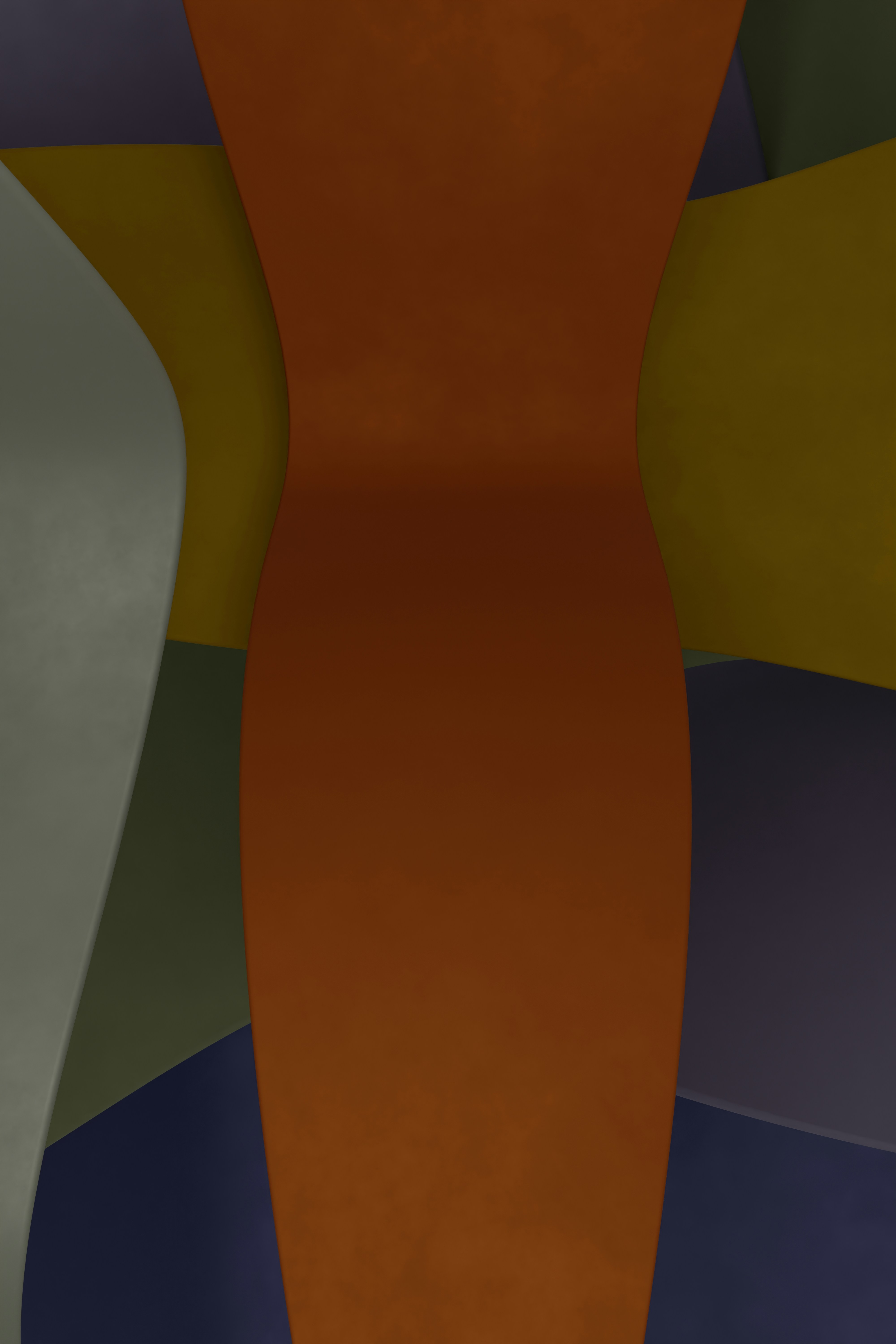 An abstract painting of a long orange vase photo – Free Art Image on ...