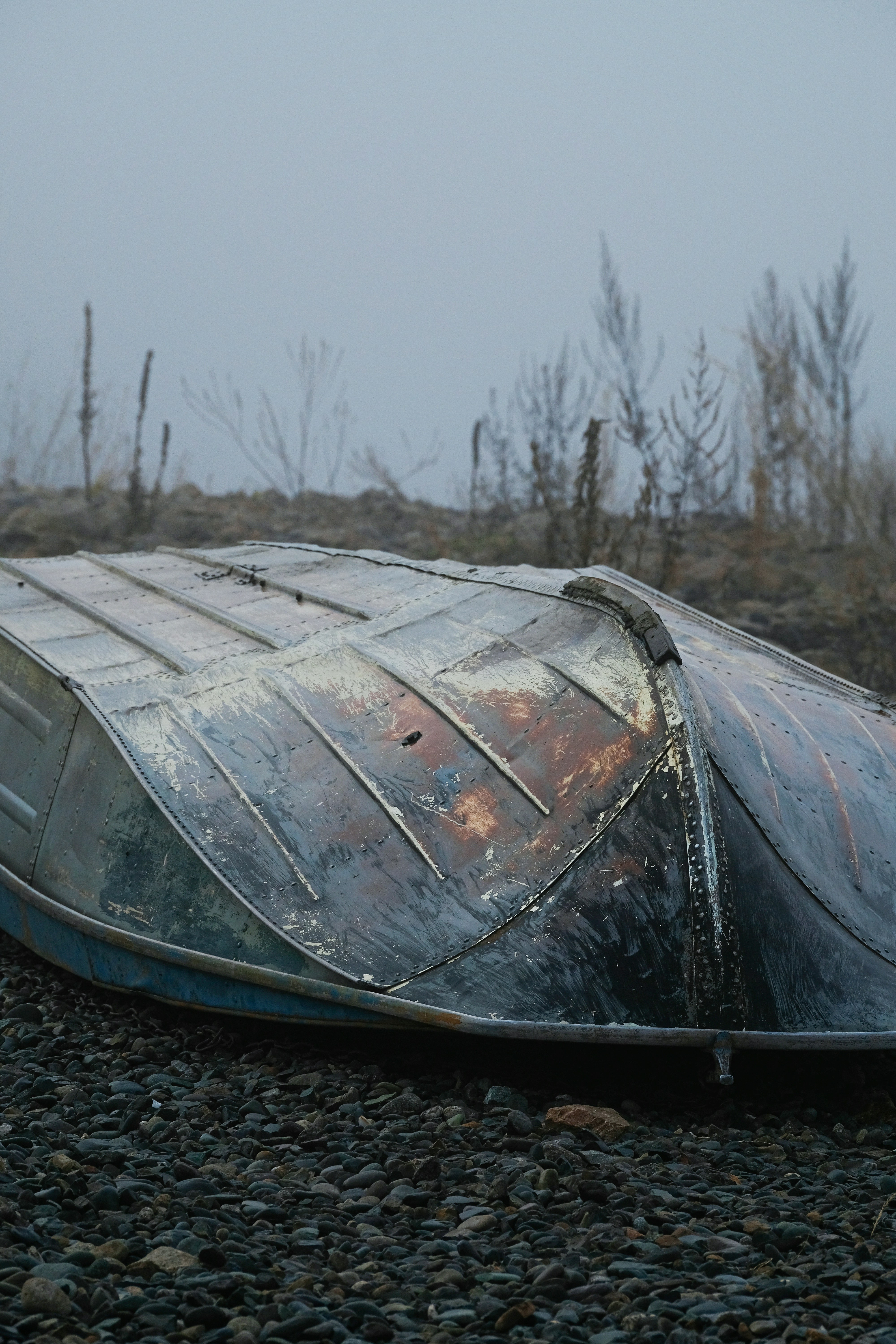 Weary Horizon Over a Rusted Hull